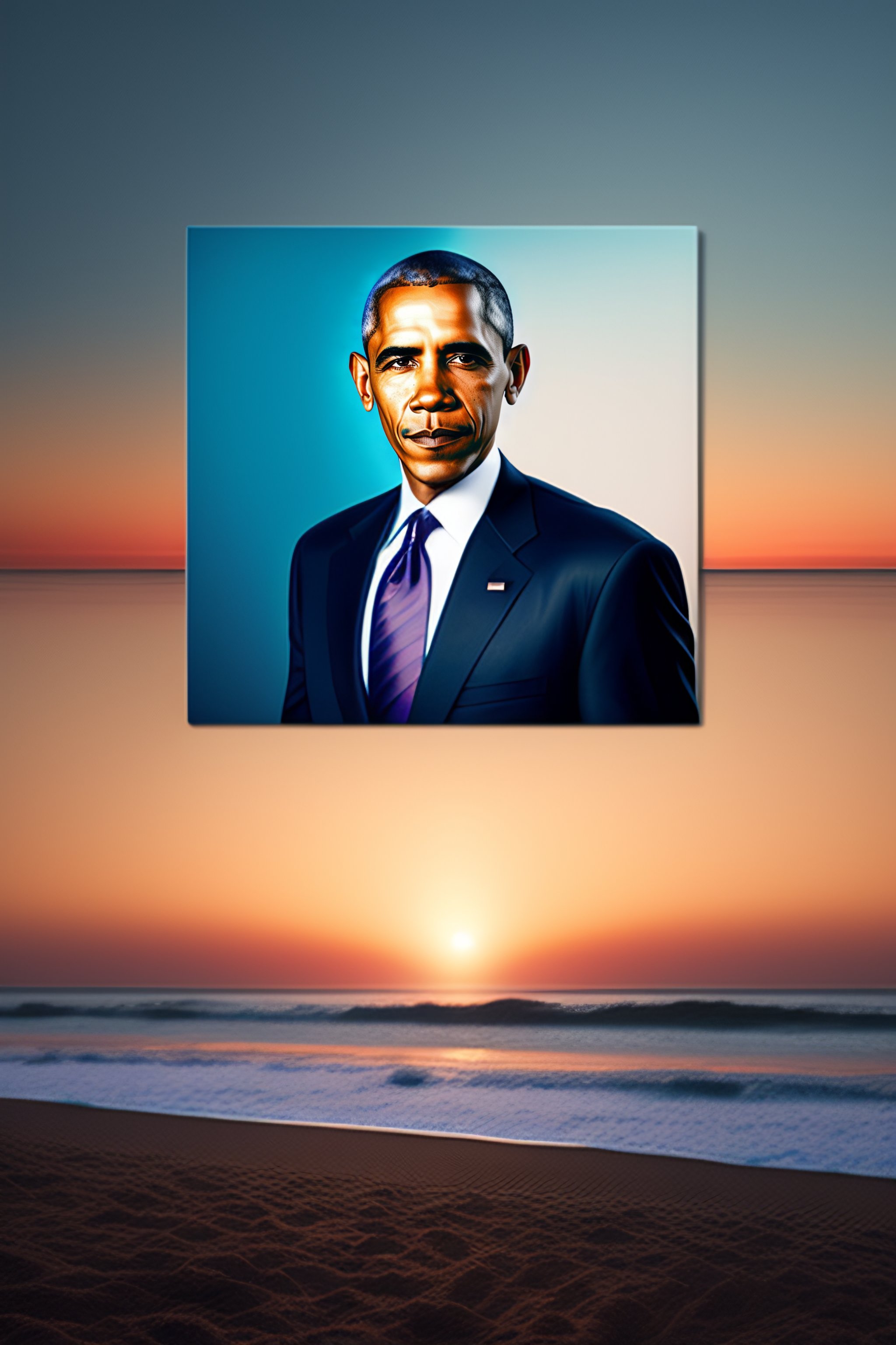 Lexica - Create a photo of barack obama on the beach