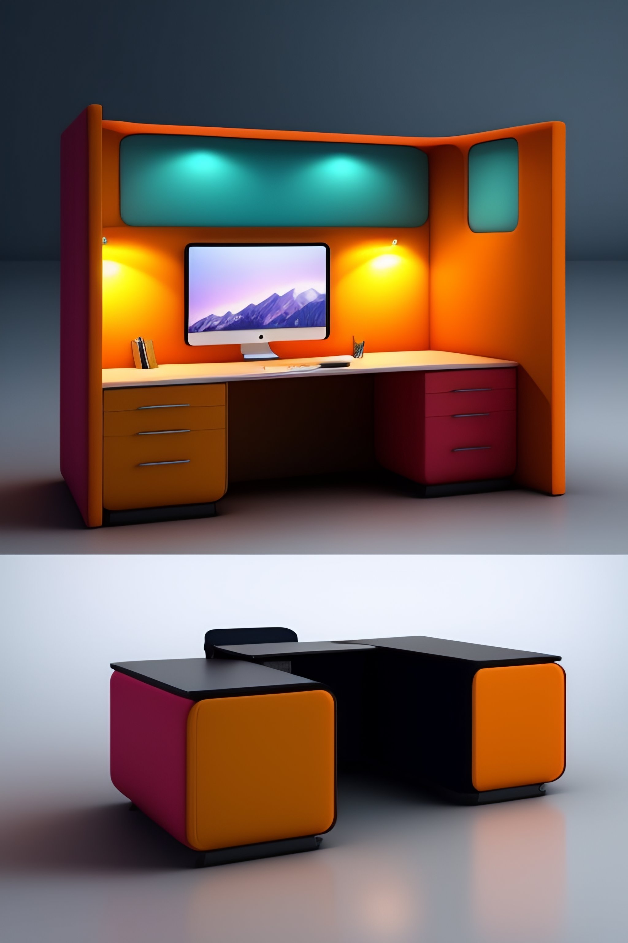 Lexica - Compact office booth for a single person, made from wooden and ...