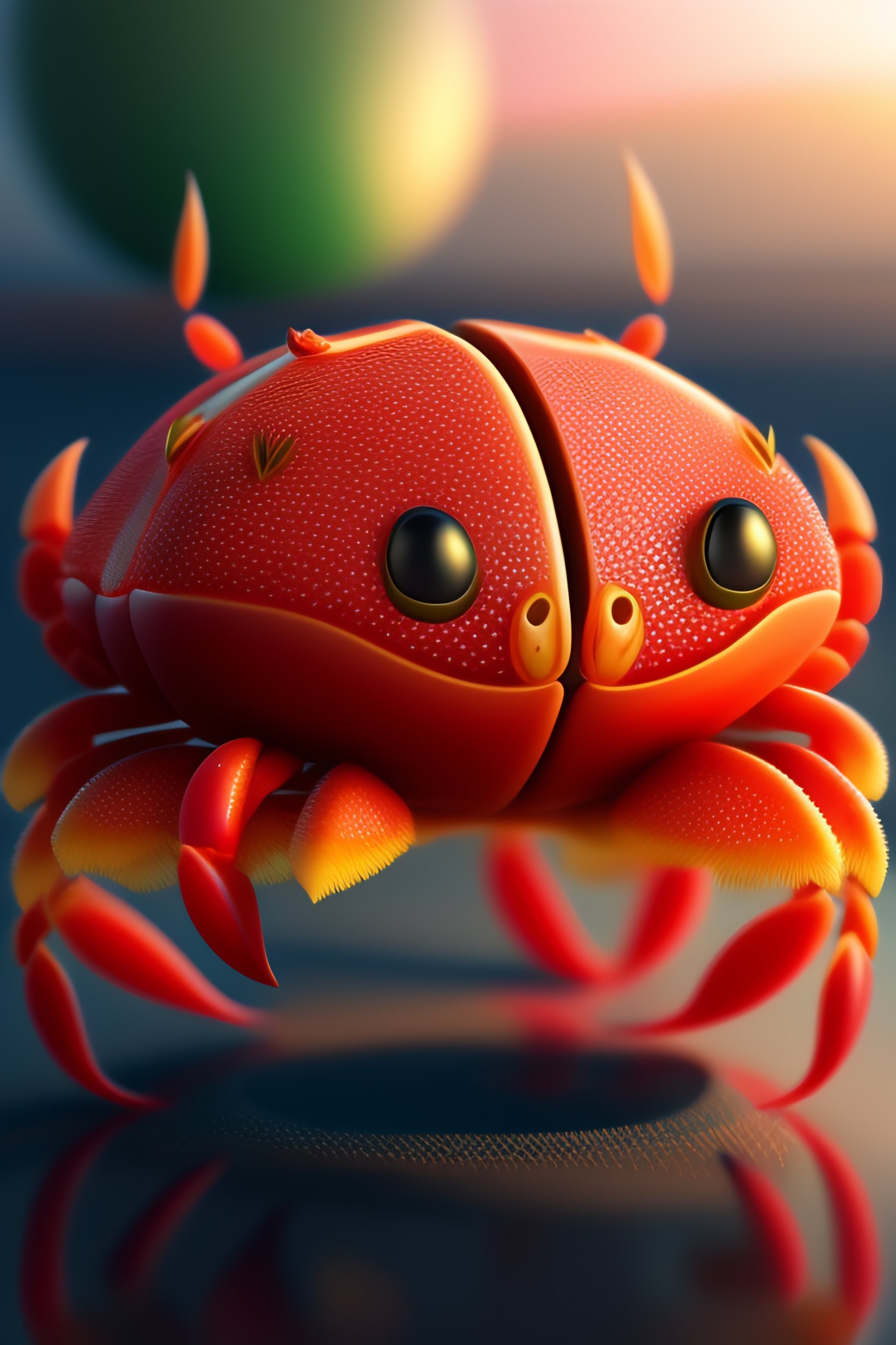 Lexica - A cute and adorable crab made of watermelon highly detailed ...