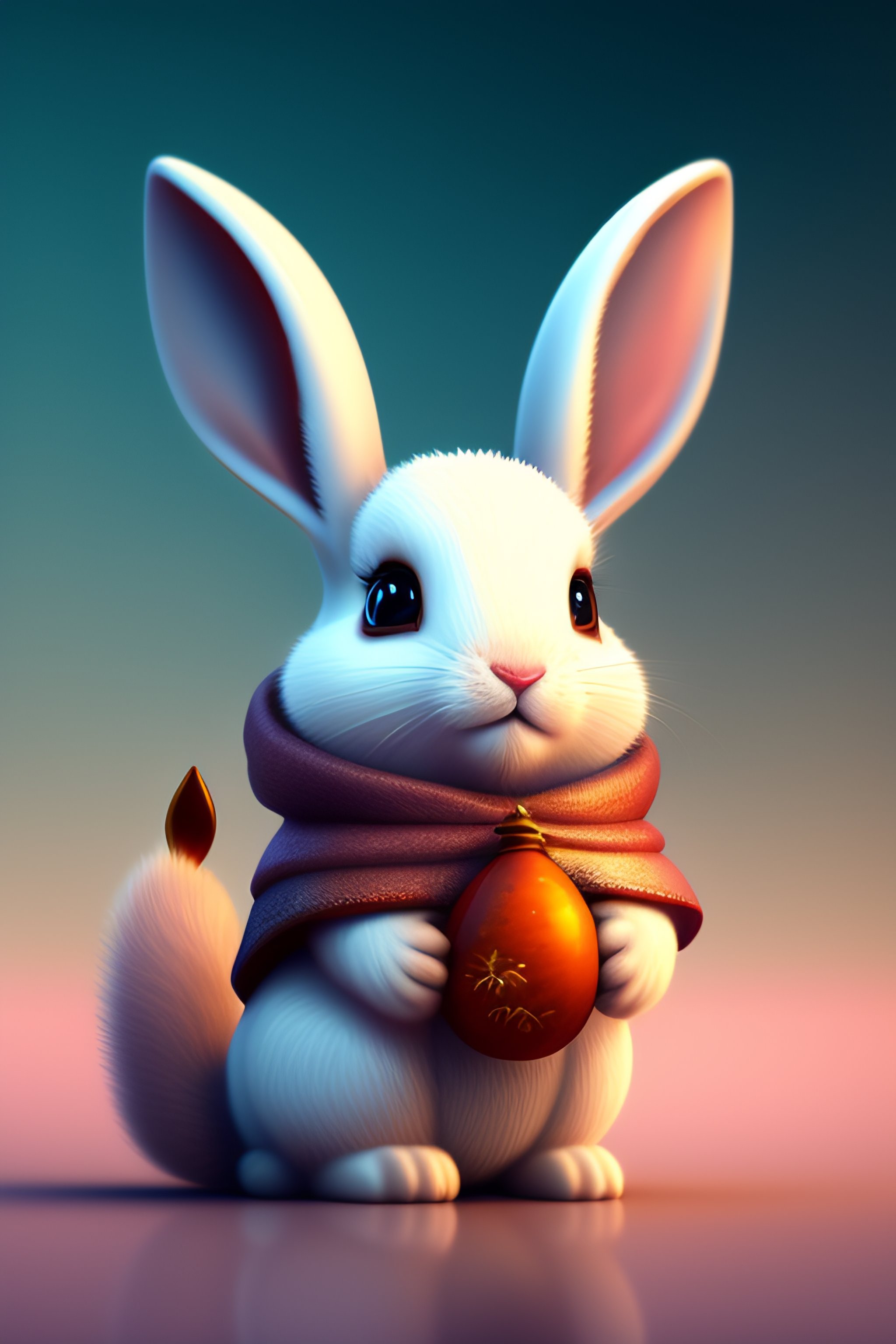 Lexica - Cute and adorable cartoon rabbit, fantasy, ears, dreamlike ...