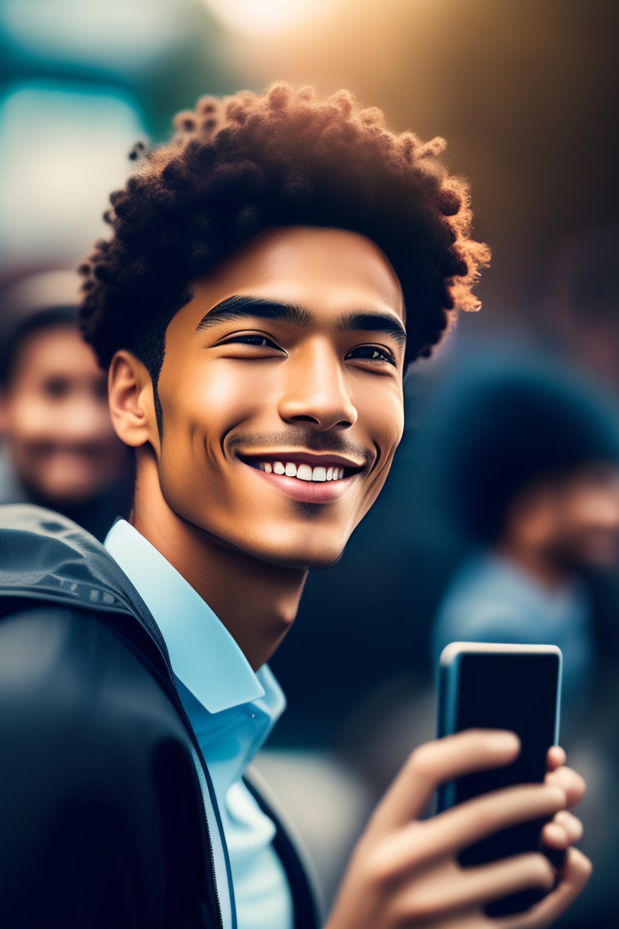 Lexica - A young man taking a selfie