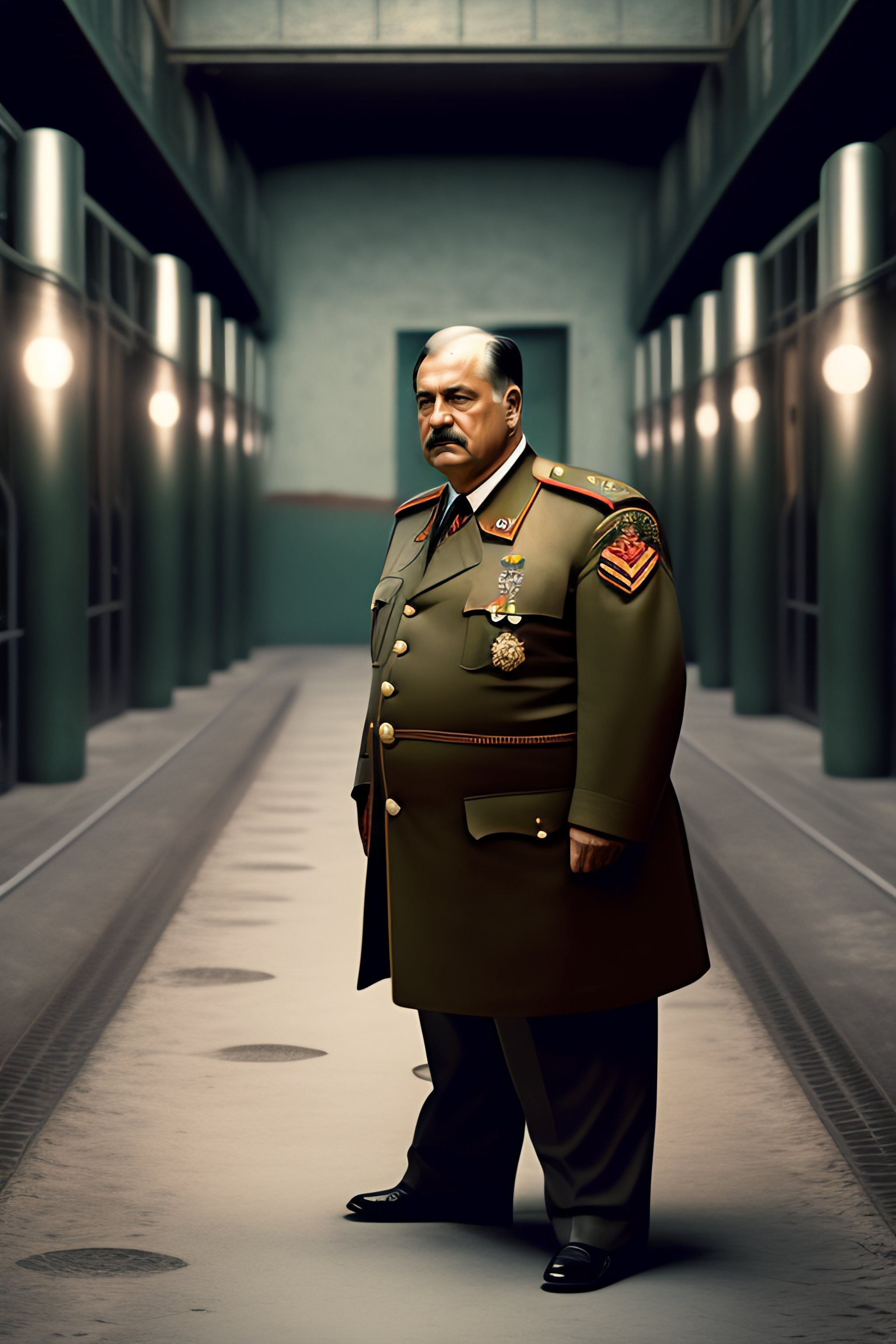 Lexica - Soviet prison with dictator on a large platform