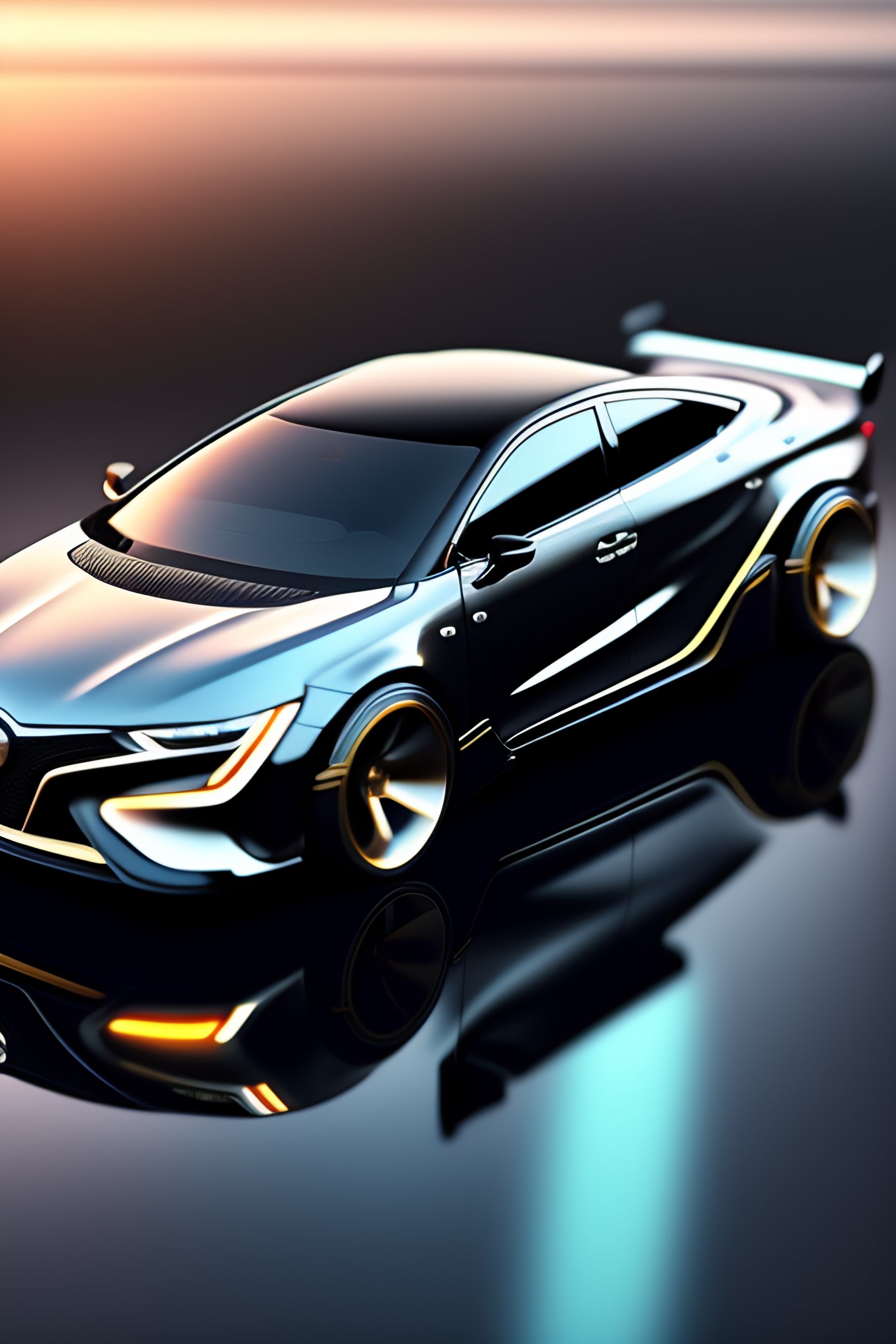 Lexica - Black color car toyota camry 55,8k resoultion, futuristic ...