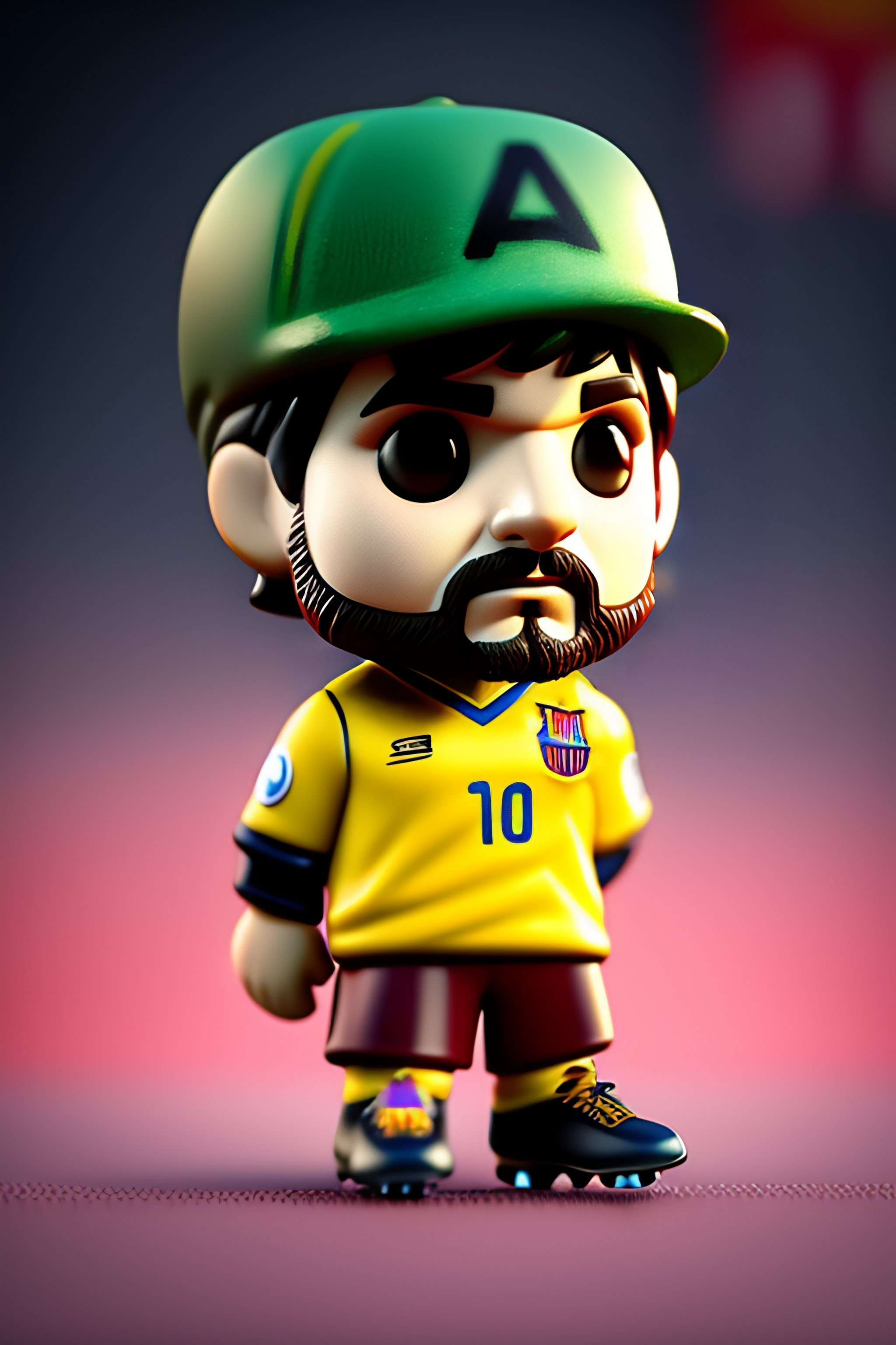 Lexica - Messi with the wordcup funko realistic 3d render --q 5 --ar 1:1