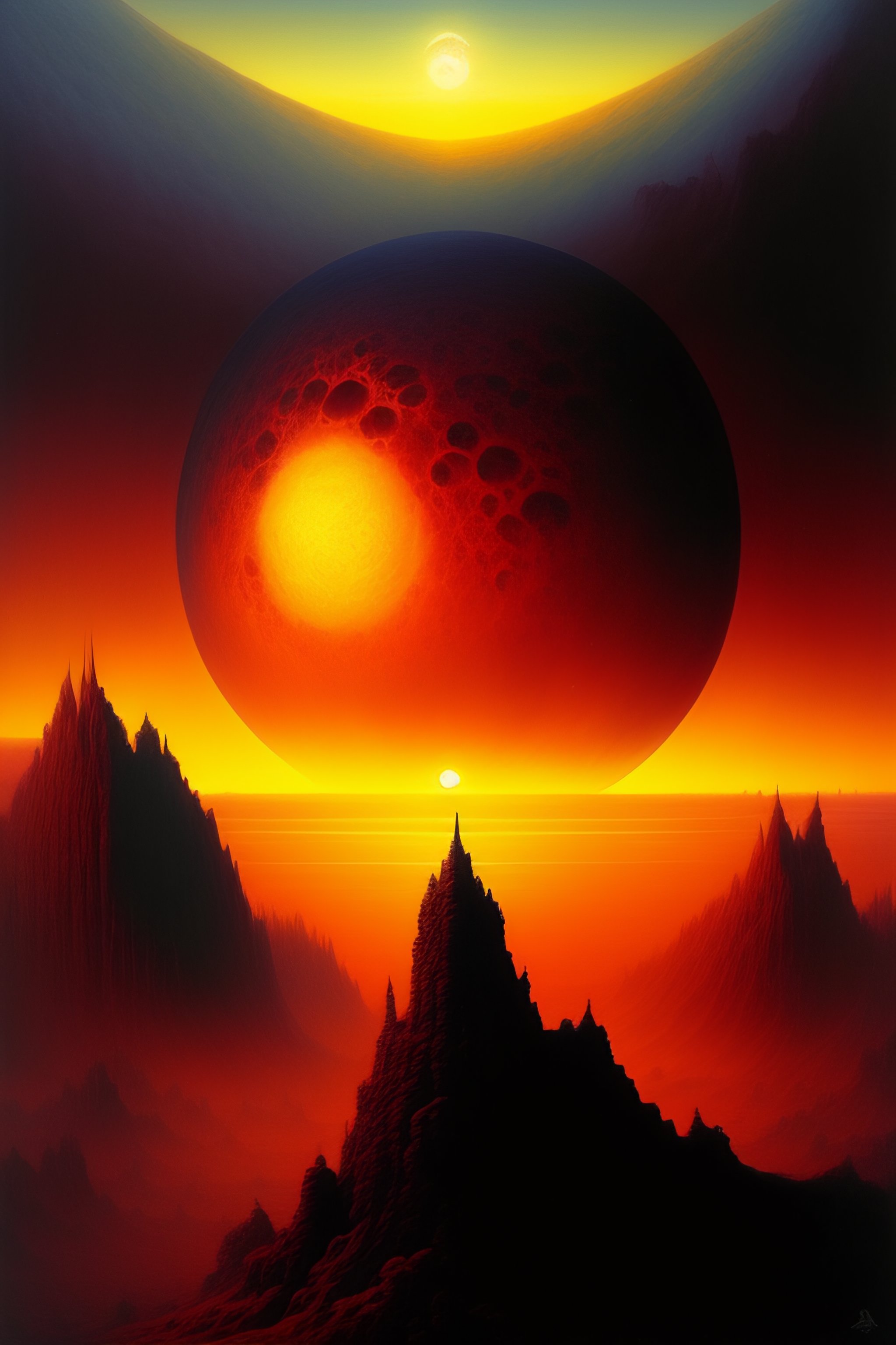 Lexica - Hellish planet with everything made of skin and blood drawn by ...