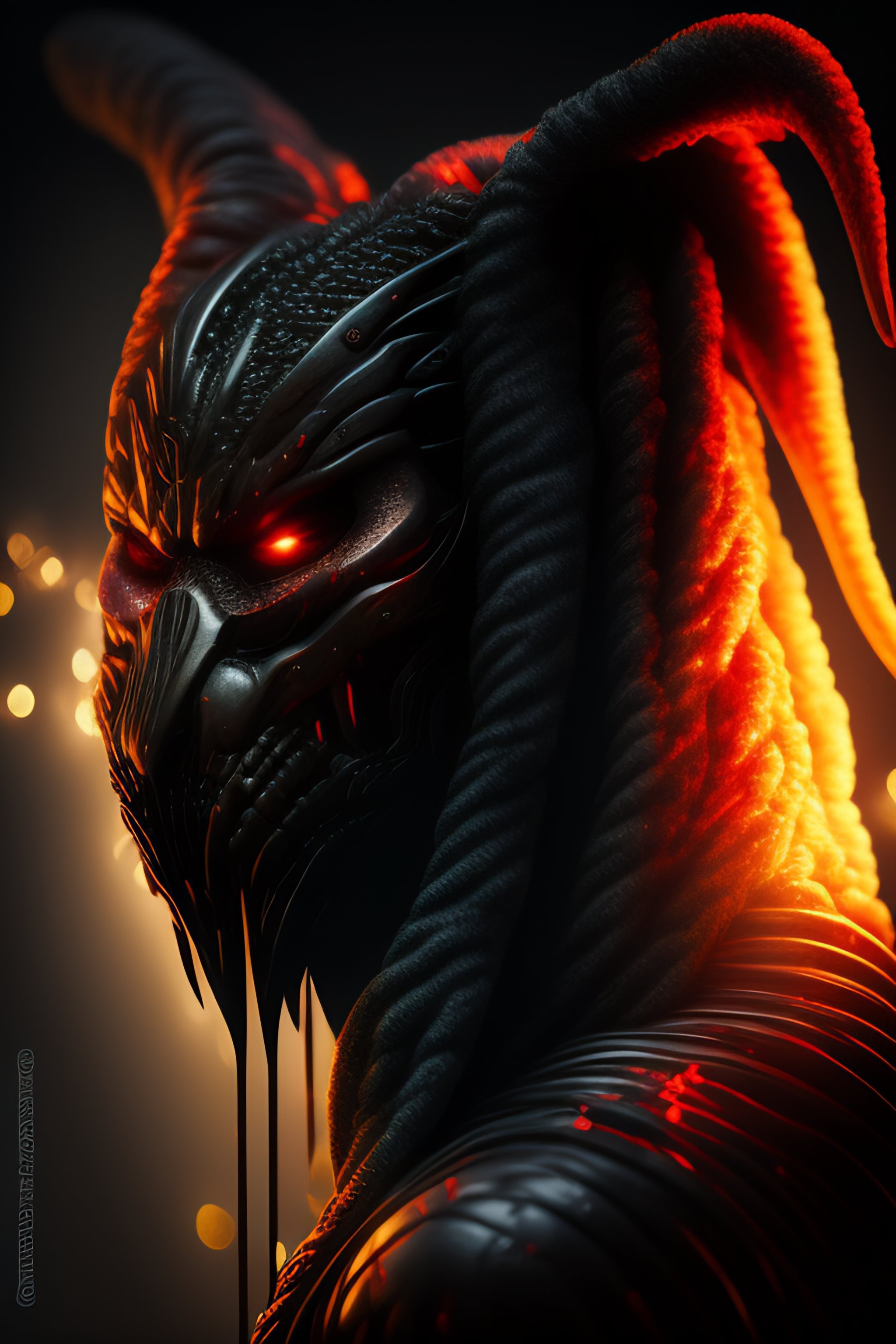 Lexica - Predator portrait, dark, scary, very detailed, christmas tree ...