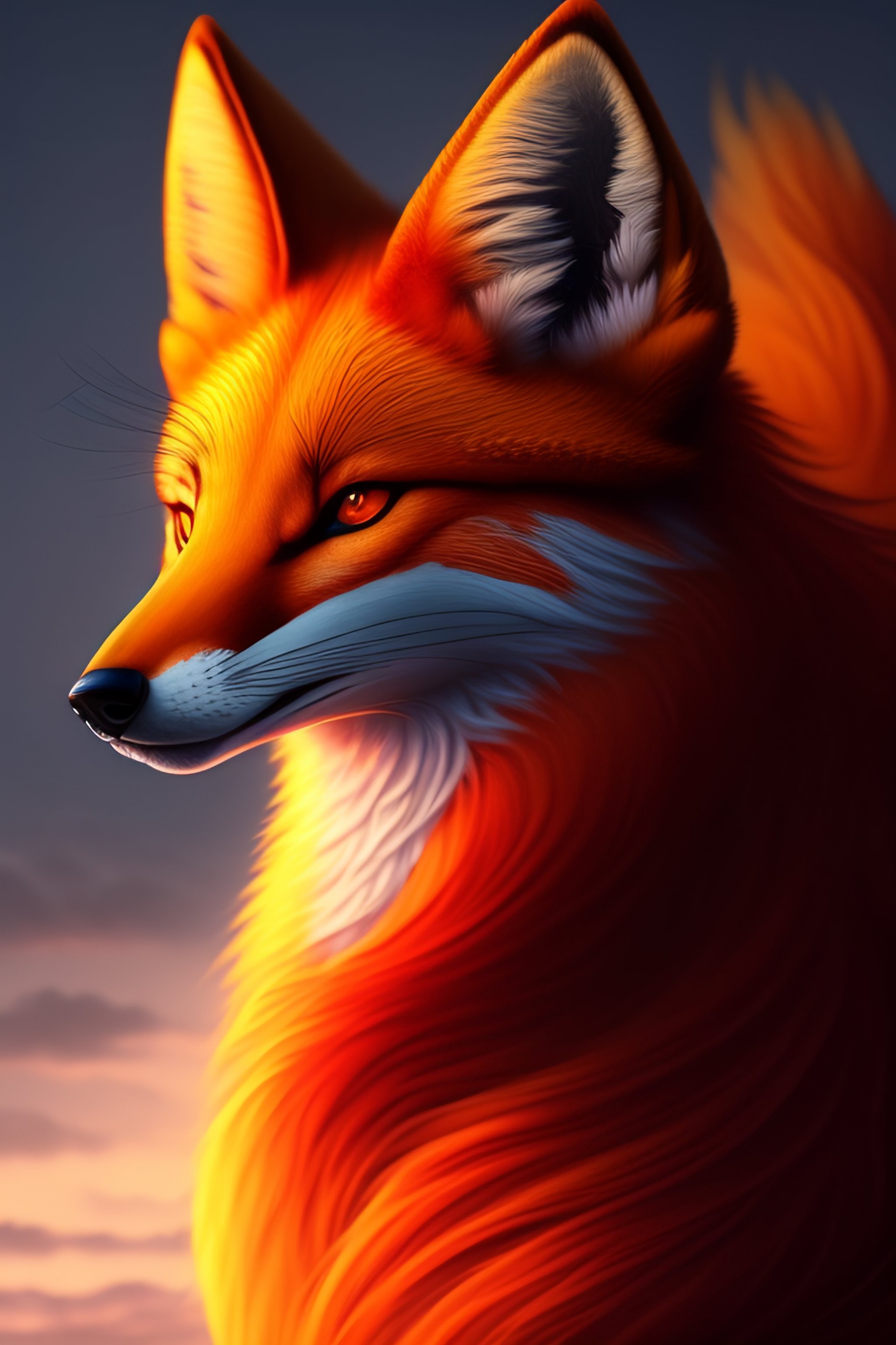 Lexica - Nine-tailed fox in the style of a pokemon