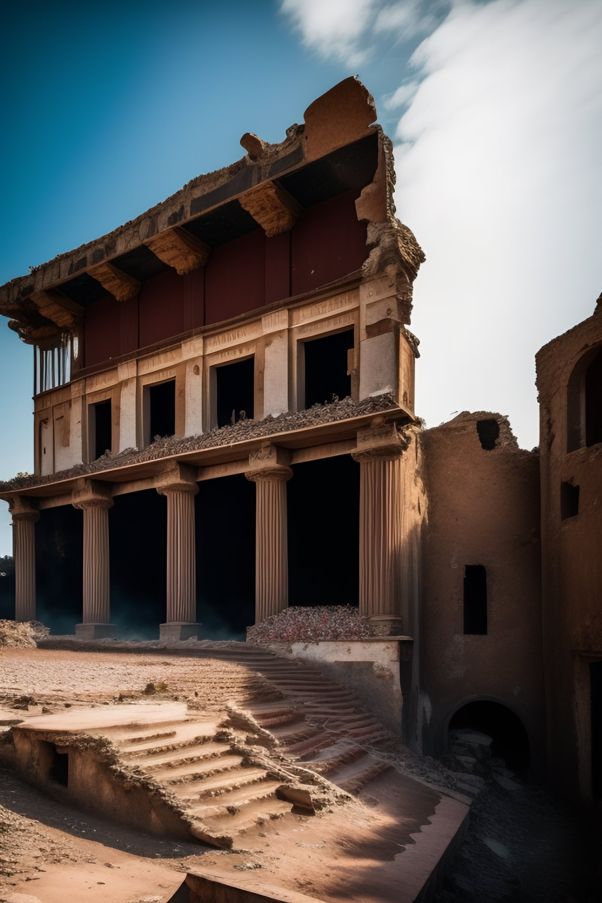 Lexica - Vintage very ancient photography of black goats jumping on an ...