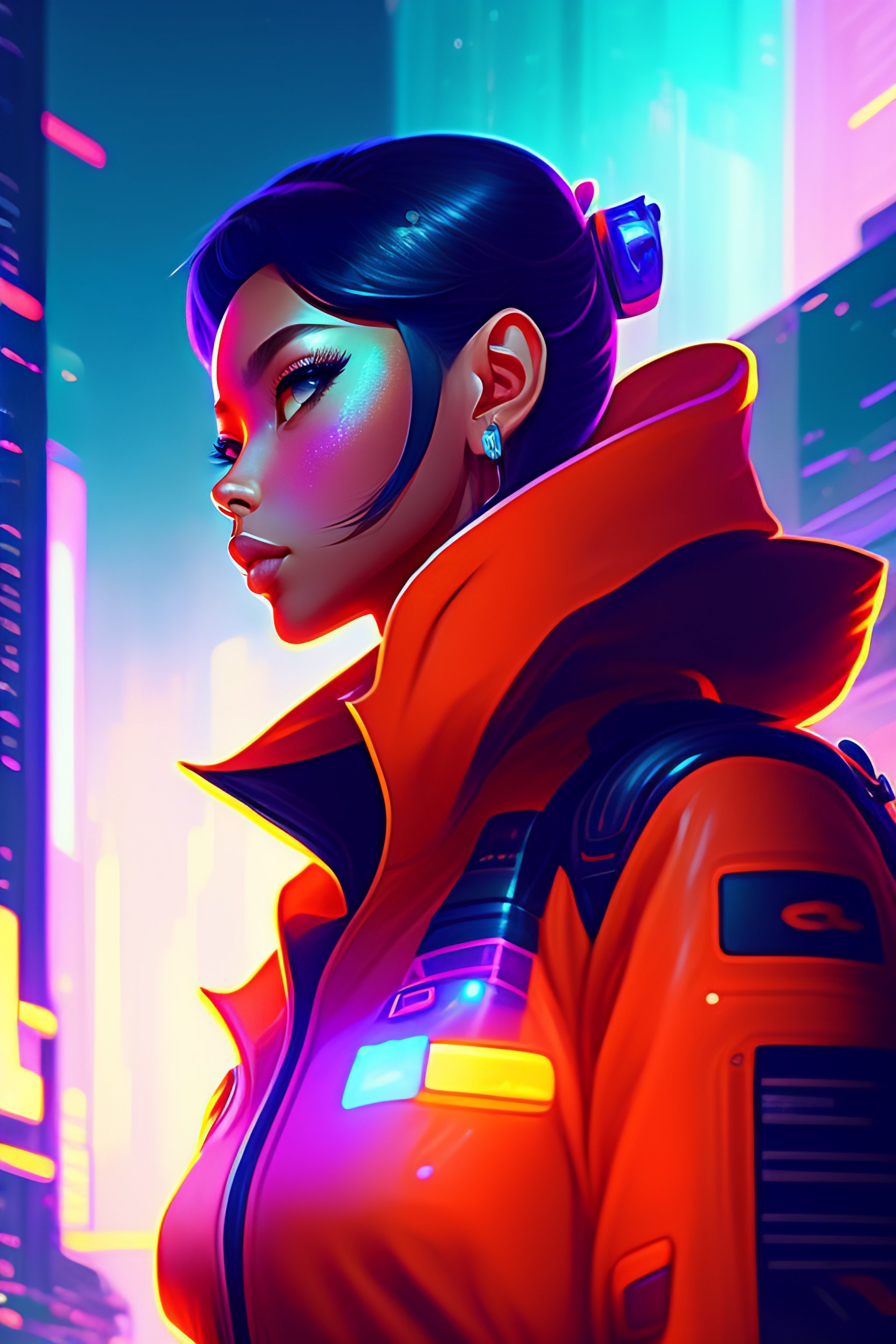 Lexica - Magic space ape inside cosmic cyberpunk city radiating a ...