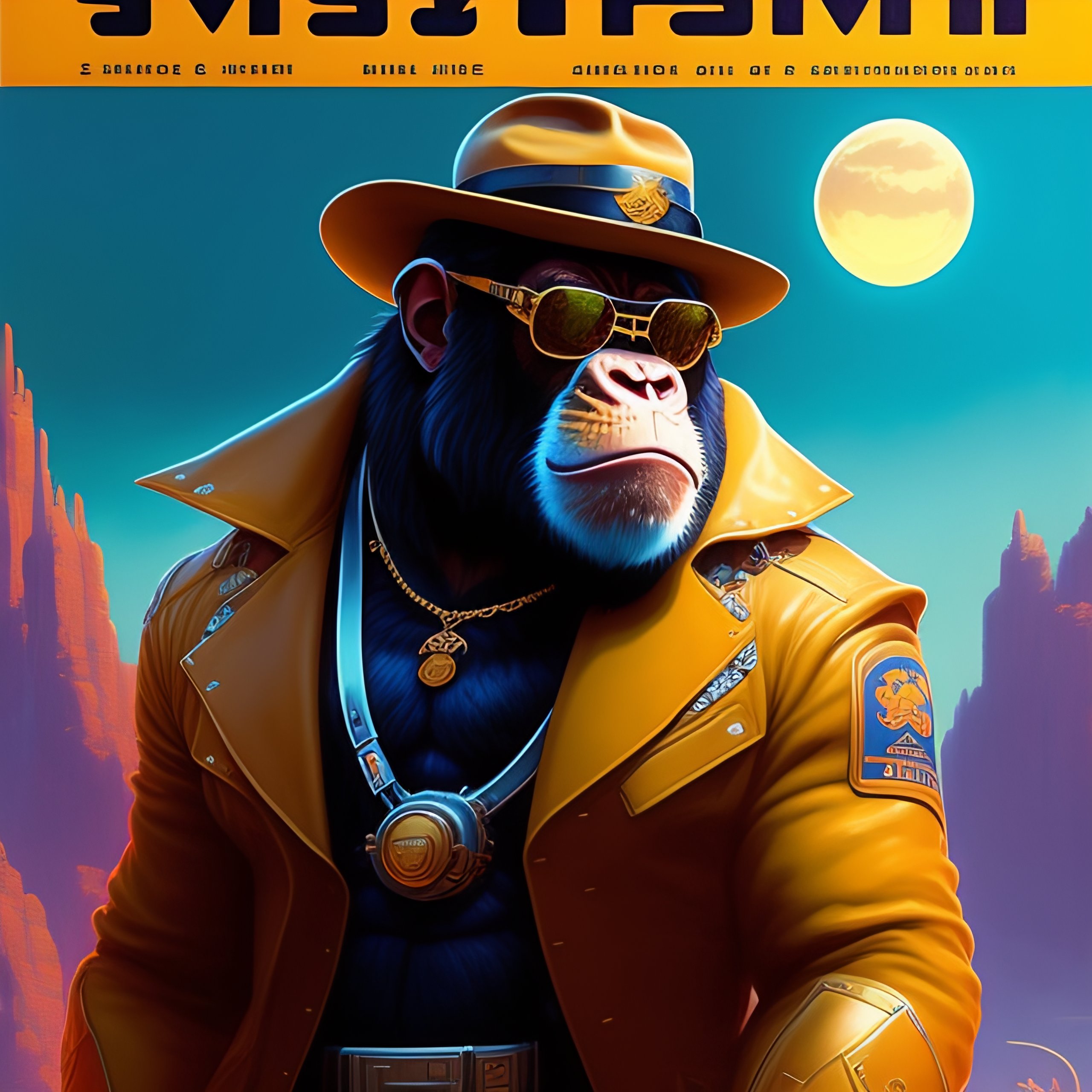 Lexica - Winston the ape from overwatch, square brim glasses, character ...