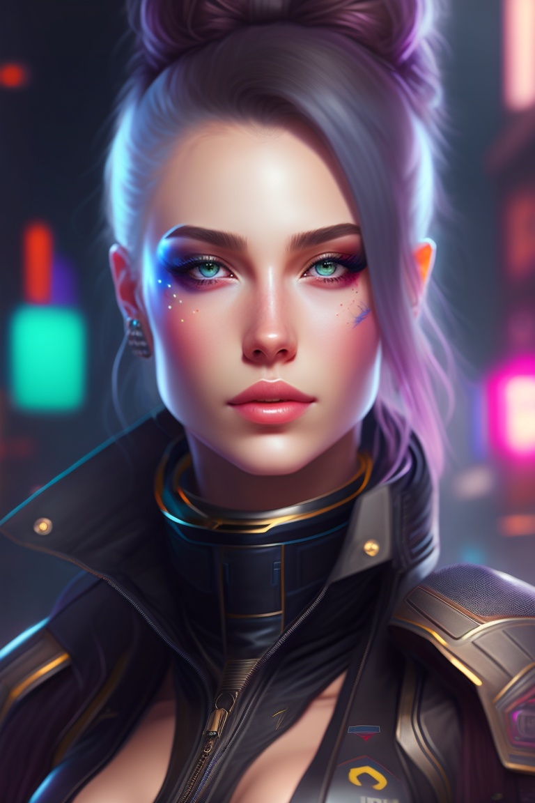 Lexica - Cyberpunk, beautiful girl