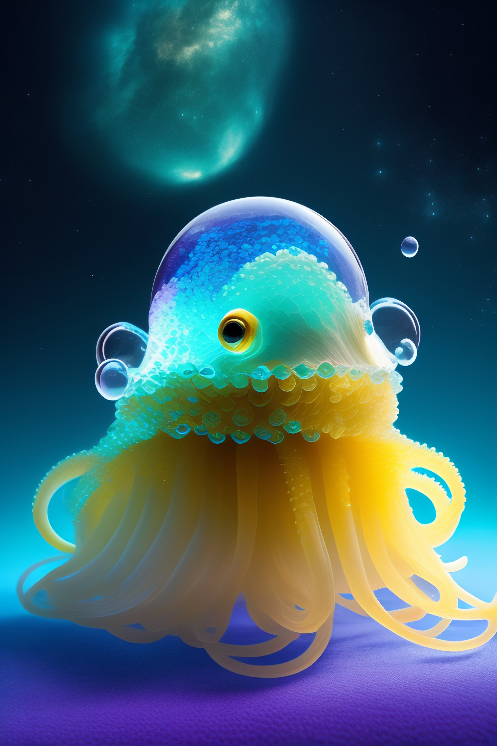 Lexica - An alien octopus made of crystal