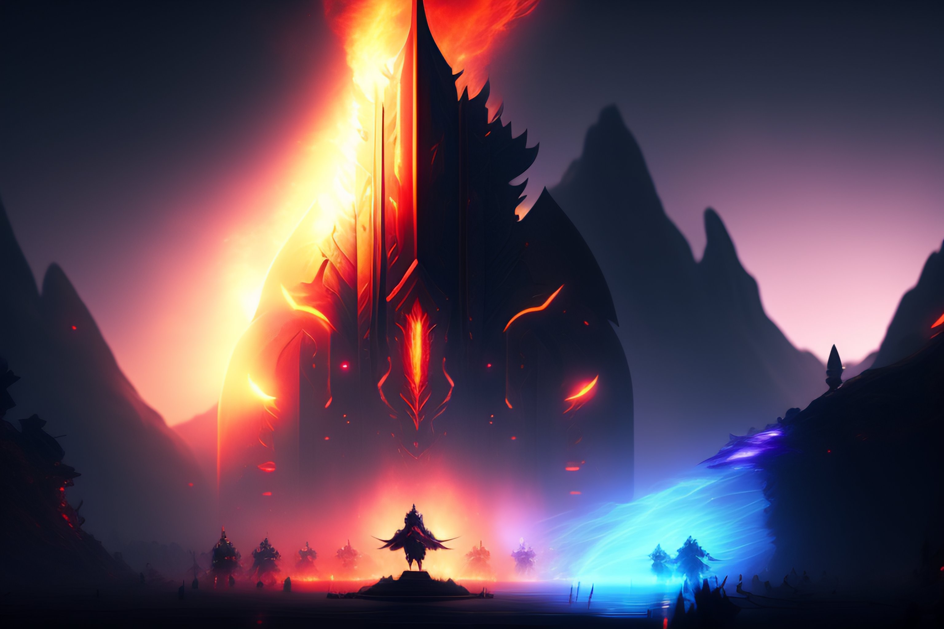 Lexica - Wallpaper hd for Dota 2, cinematic lighting, epicness, battle ...