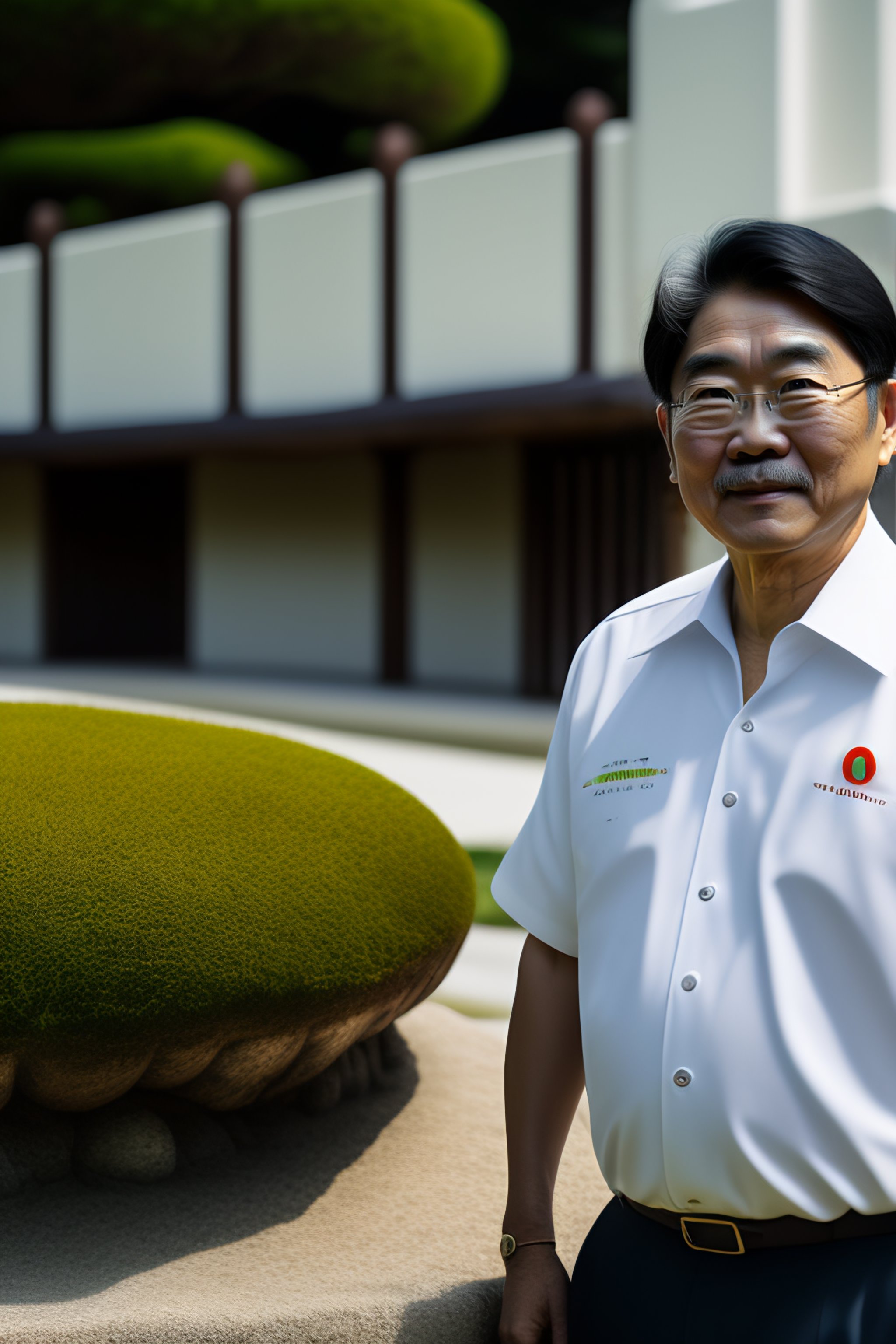 Lexica - Matayoshi sensei behind okinawa castle