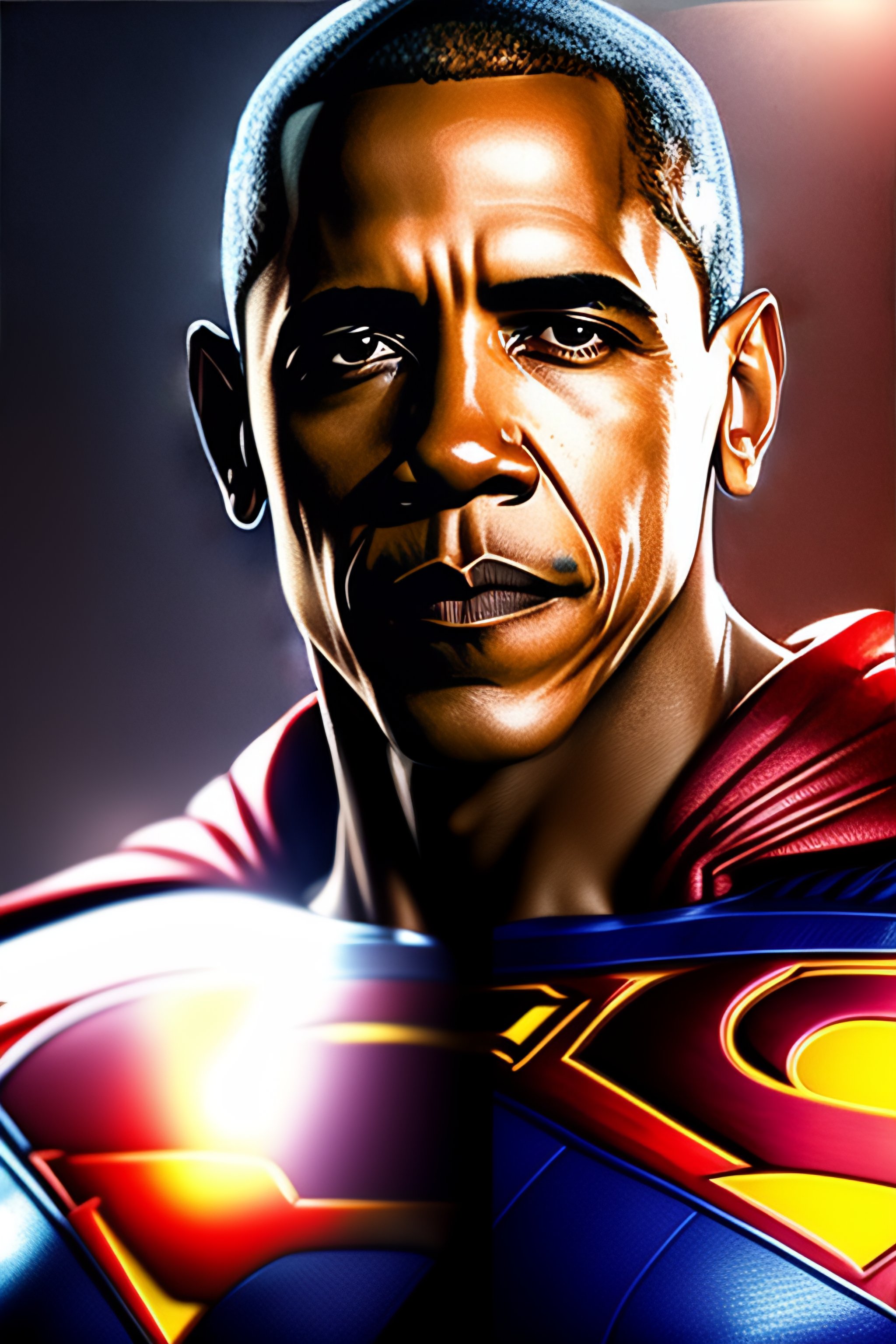 Lexica - Barack obama as superman, realistic image, 4k, 8k, real face ...