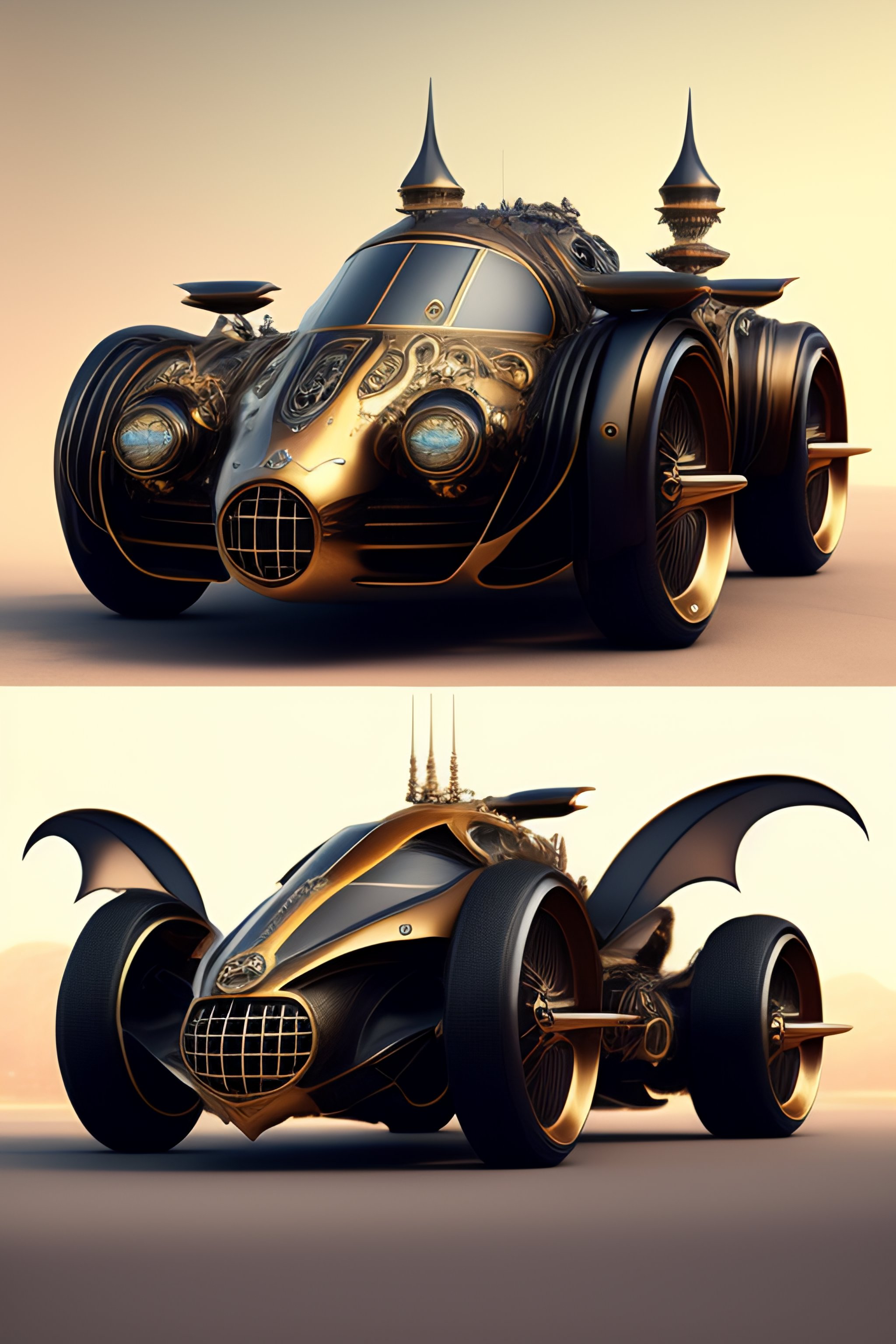 Lexica - Biomechanical steampunk batmobile reminiscent of fast ...