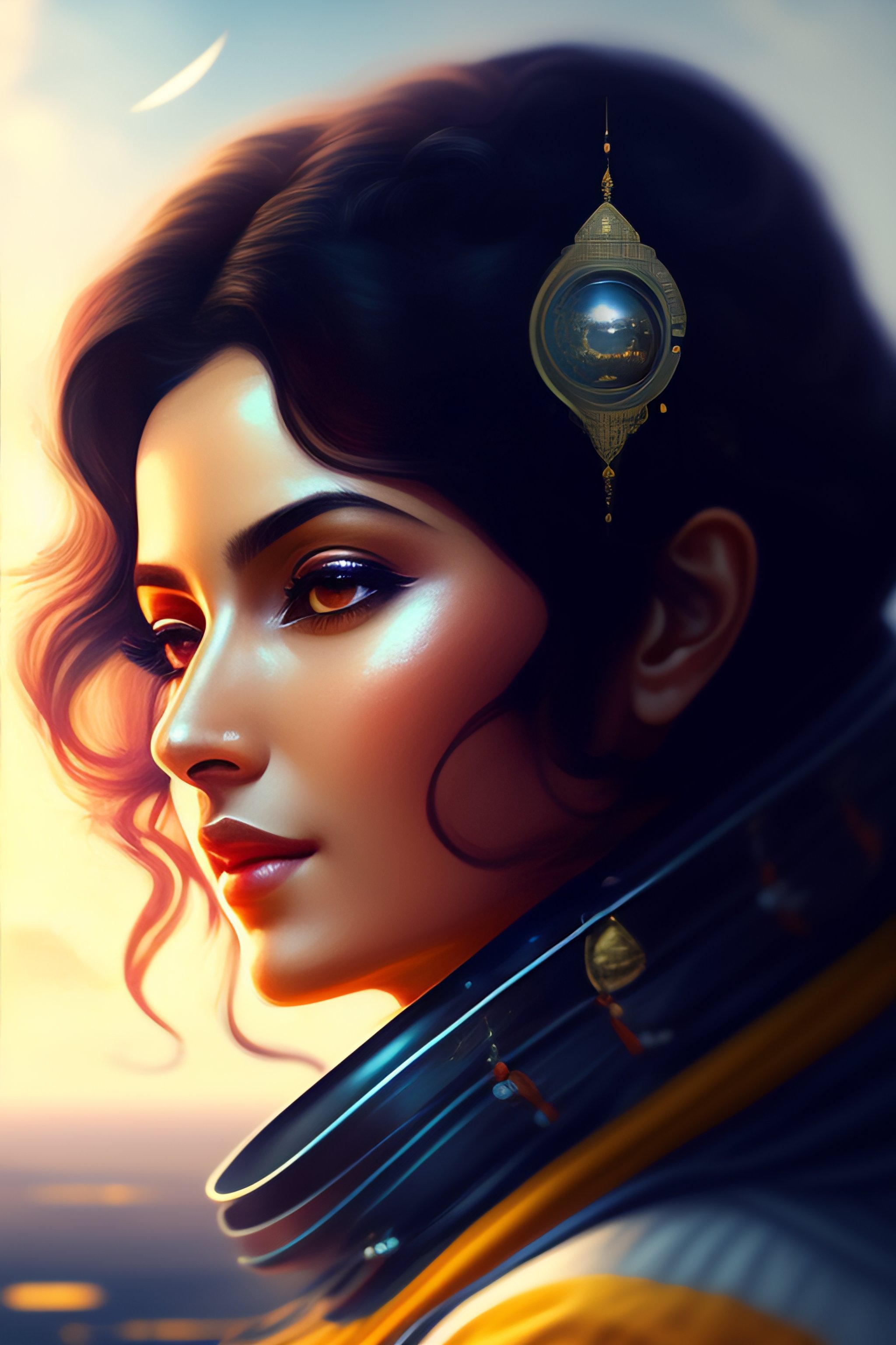 Lexica - Highly detailed portrait of a courageous astronaut woman with ...