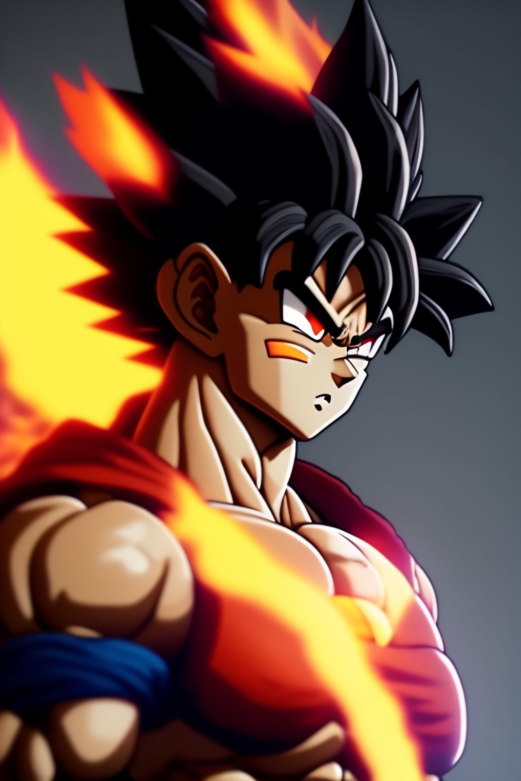 Lexica - Goku, highly detailed flaming flashes intricate concept art ...