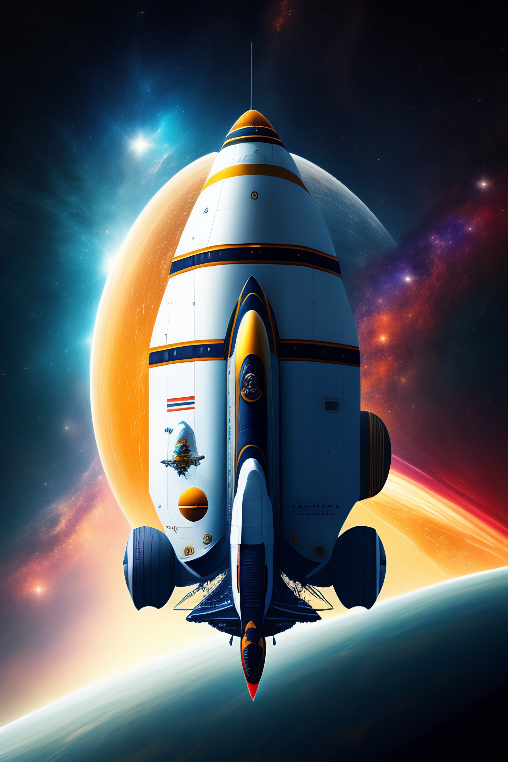 Lexica - Create image of astronot in space with space ship