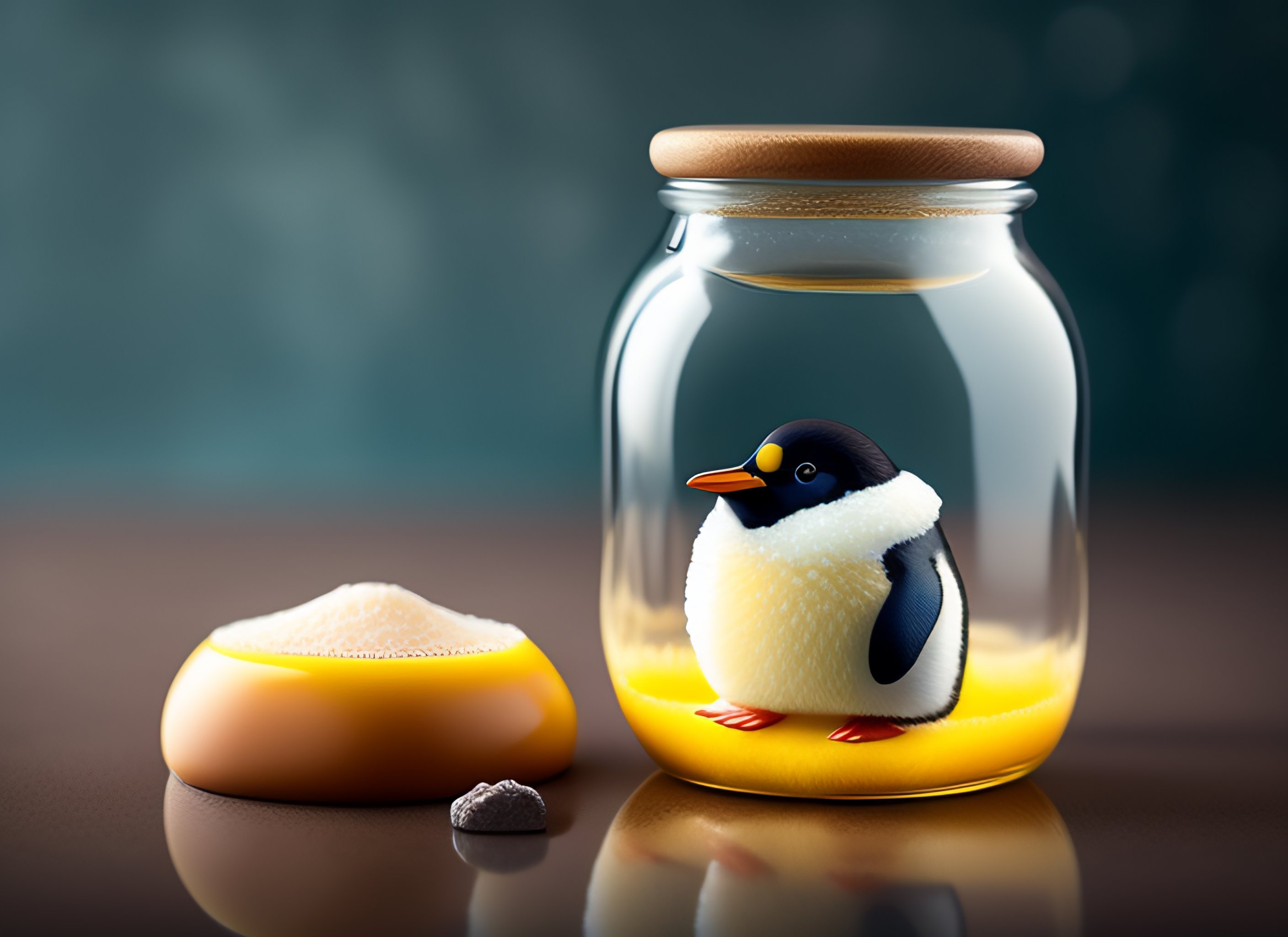 Lexica - Cute penguin in a jar