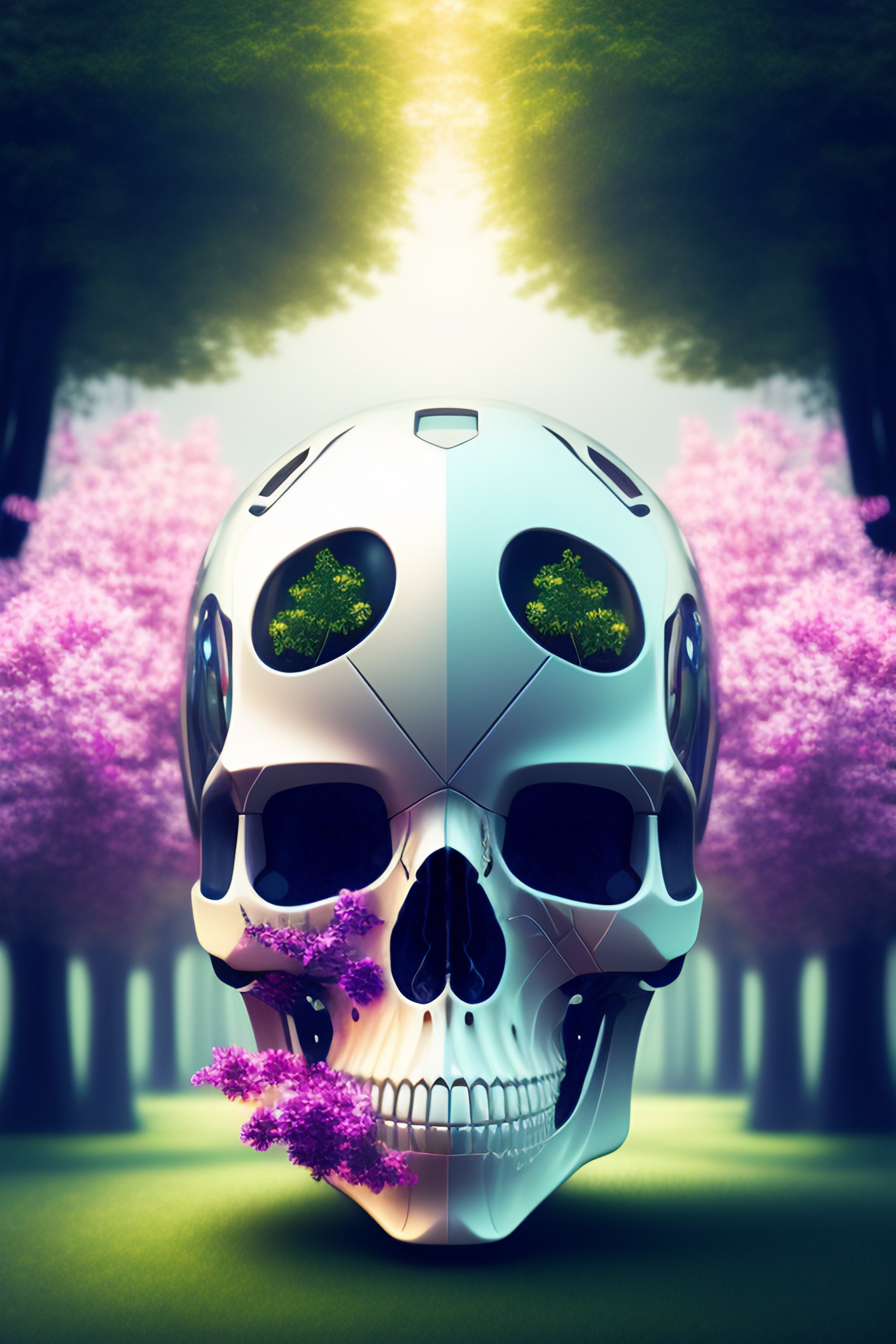 Robot Skull Wallpaper