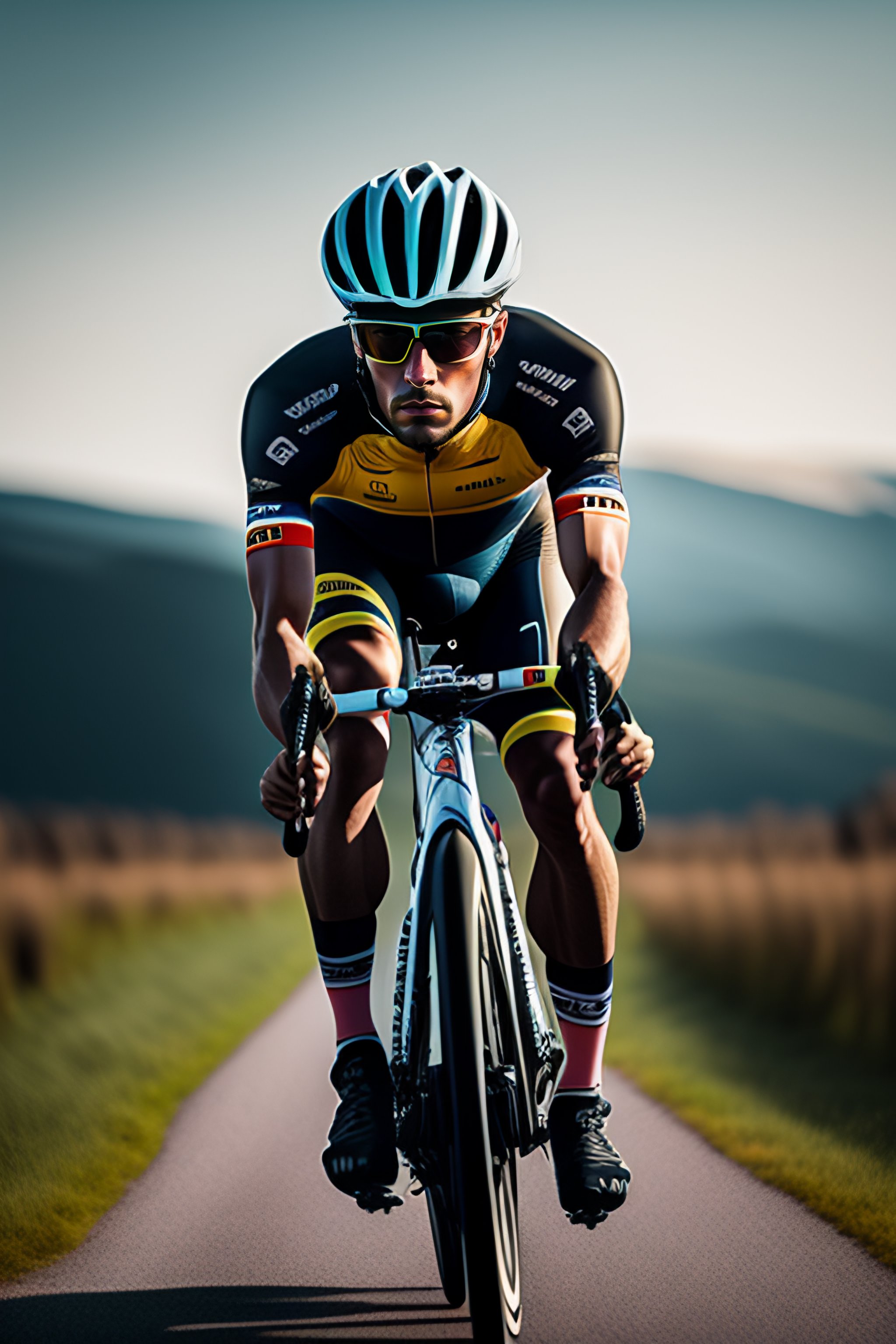 Lexica - Portrait of a cyclist