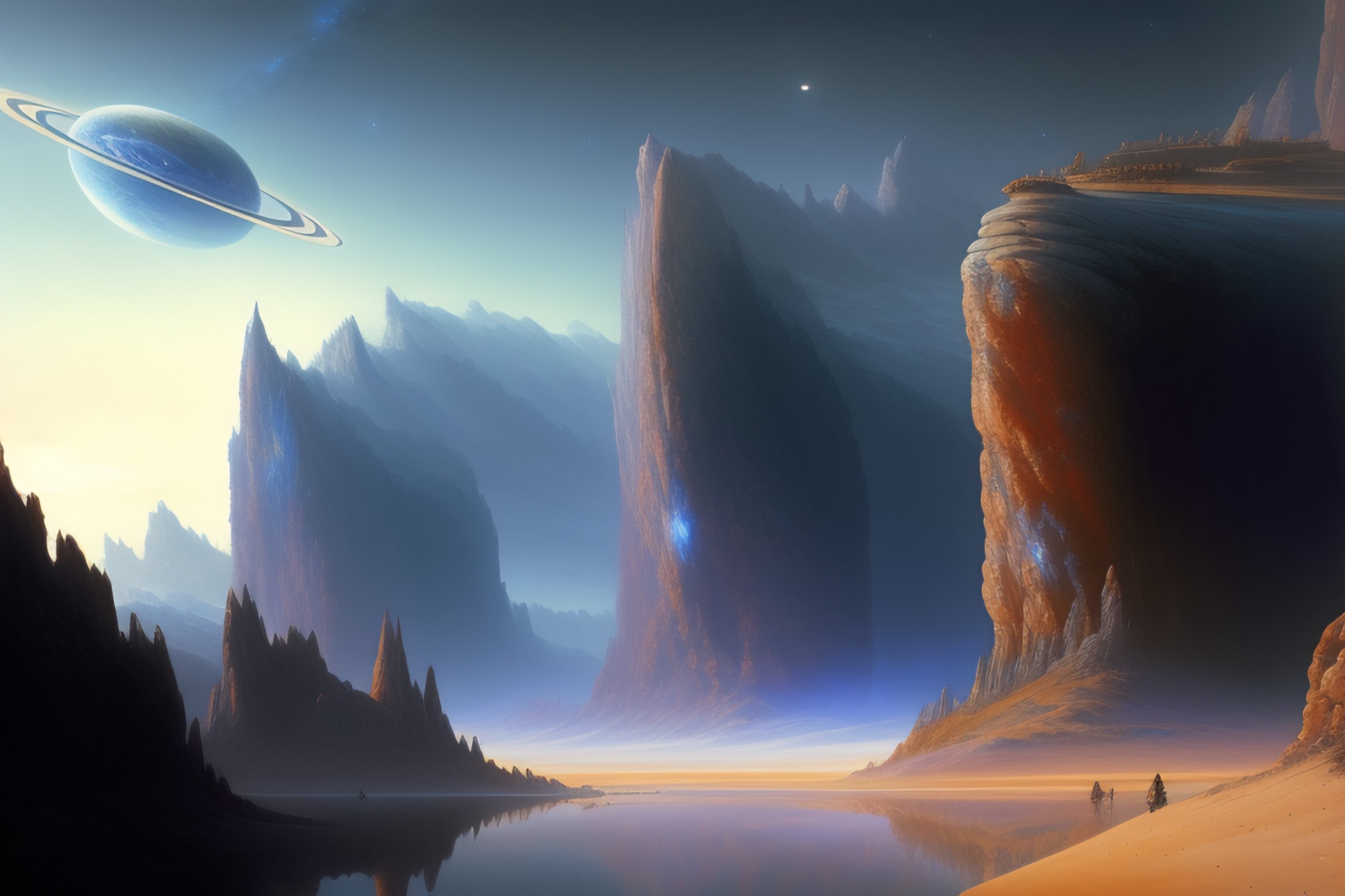 Lexica - A highly detailed matte painting, space man, space suit, imax ...