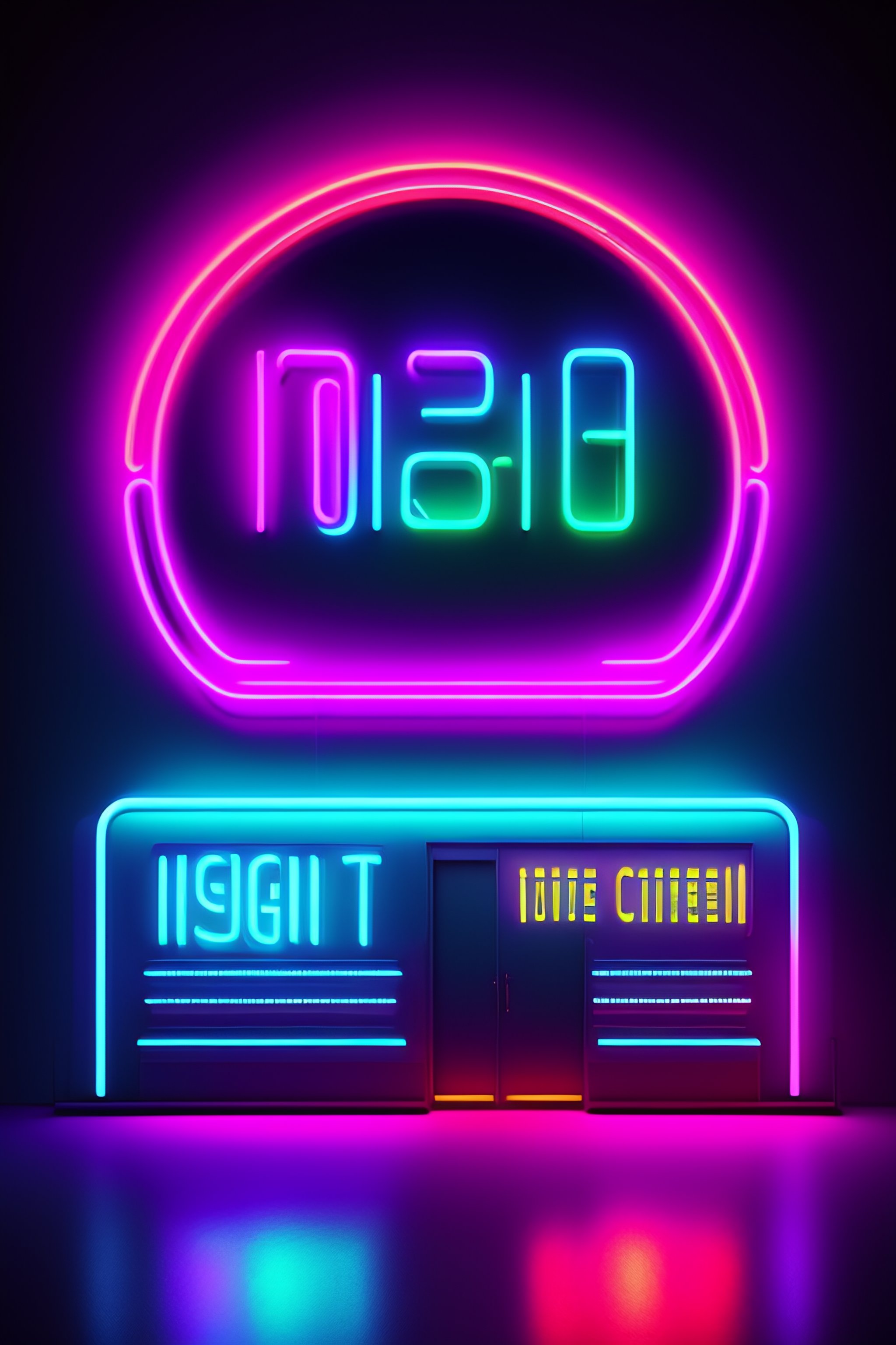 Lexica - "Neon Nights" - a nightclub with a futuristic, neon-lit ...