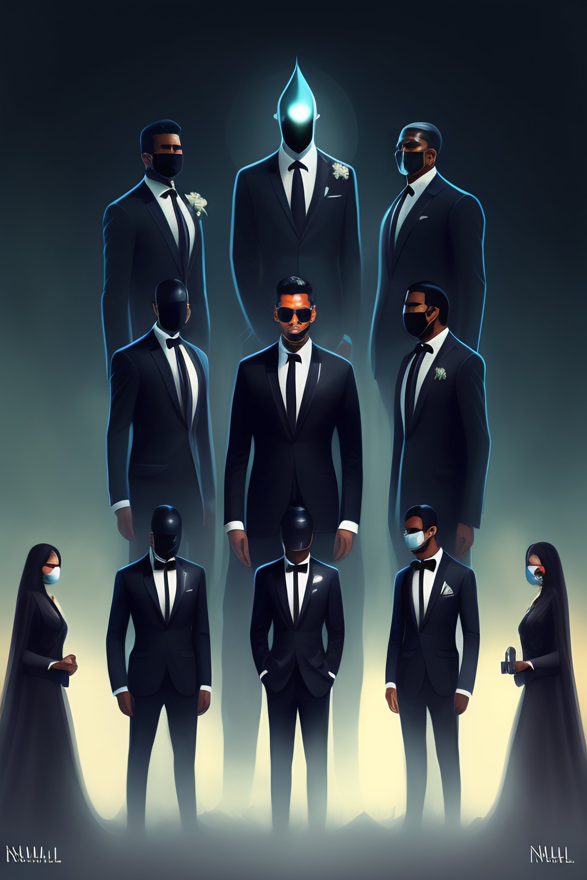 Lexica - Nabil gouasmia ,man, a group of creepy creatures with no face ...