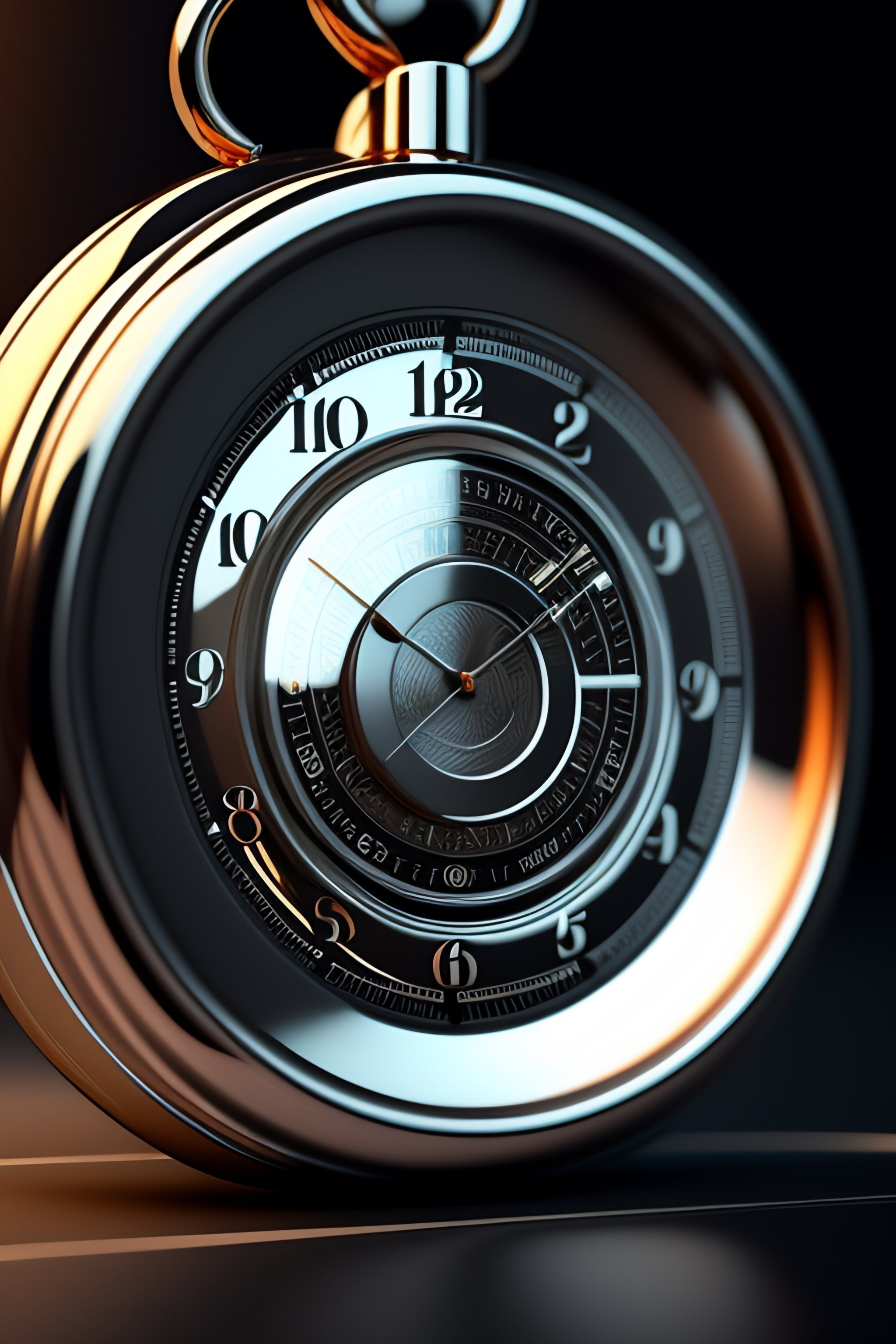 Lexica - Watch design, analog time, HD render, 4k, industrial theme, silver