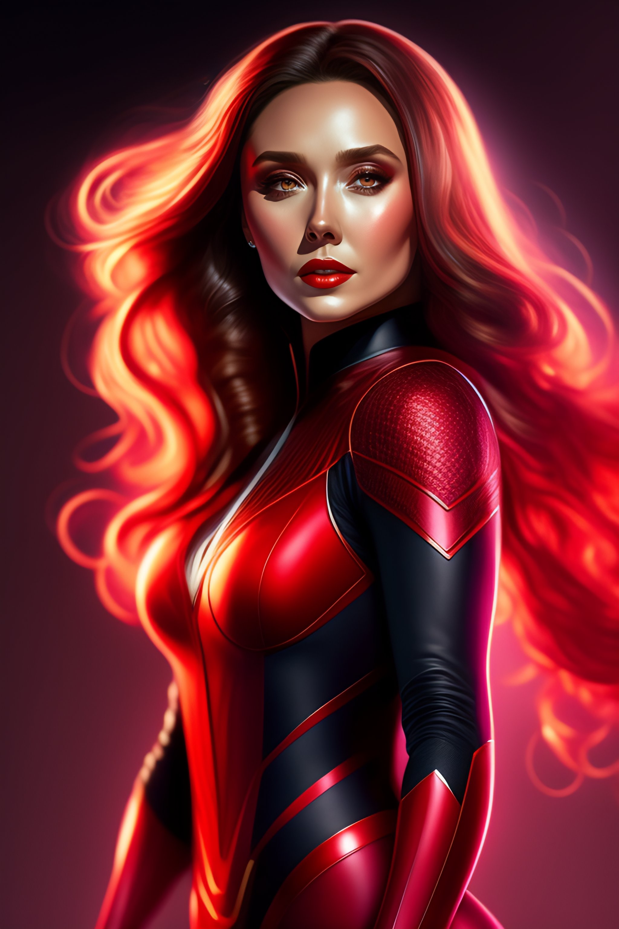 Lexica - Full body portrait of venom as scarlet witch, Elizabeth Olsen ...
