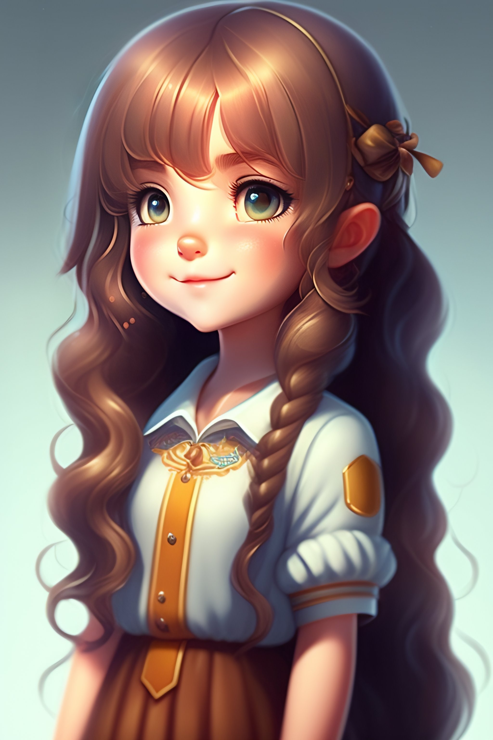 Lexica - Design me a small, cute, fluffy and charming fictional girl ...