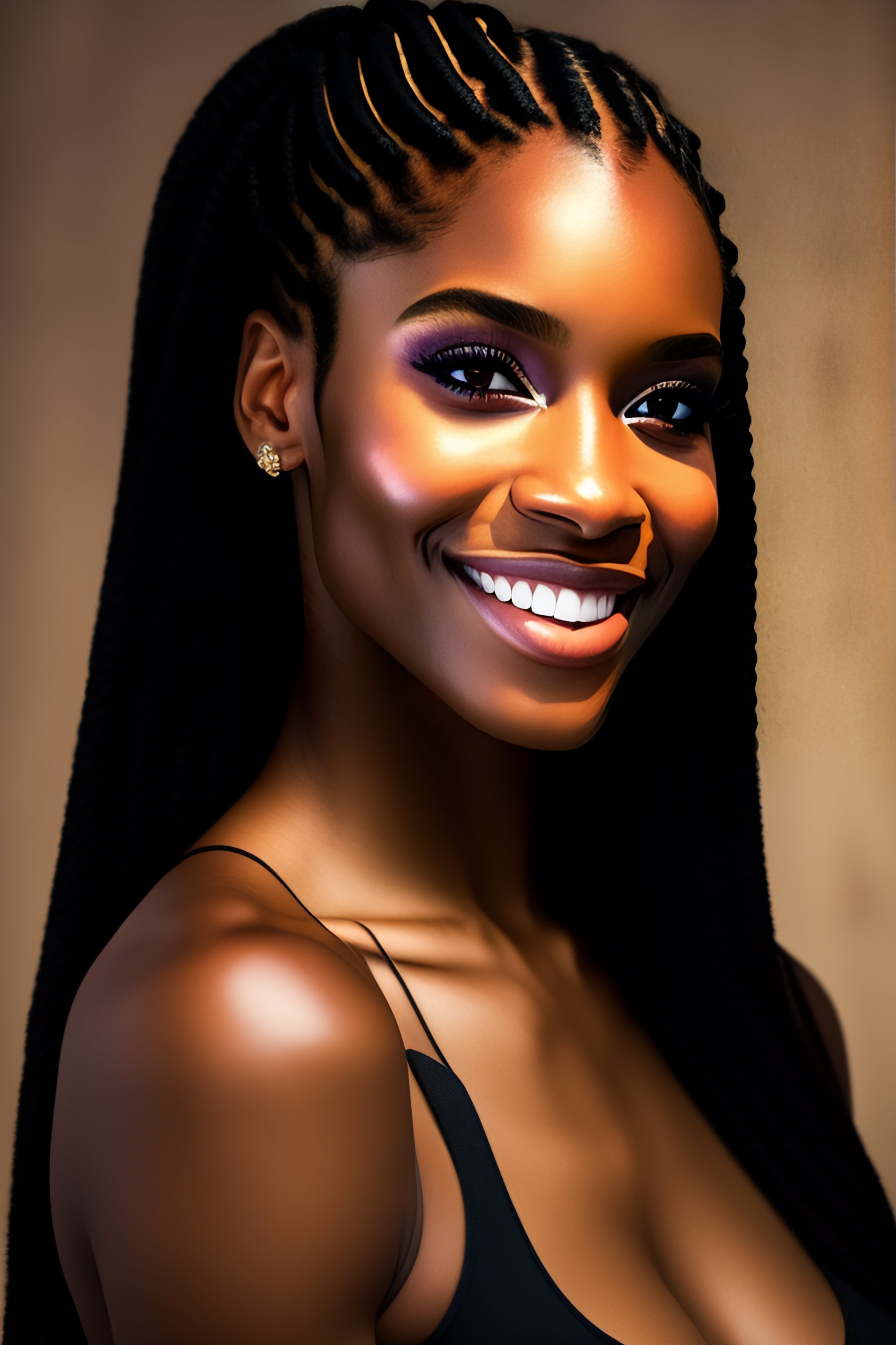 Lexica - Portrait of a uniquely pretty 20 year old black girl ...