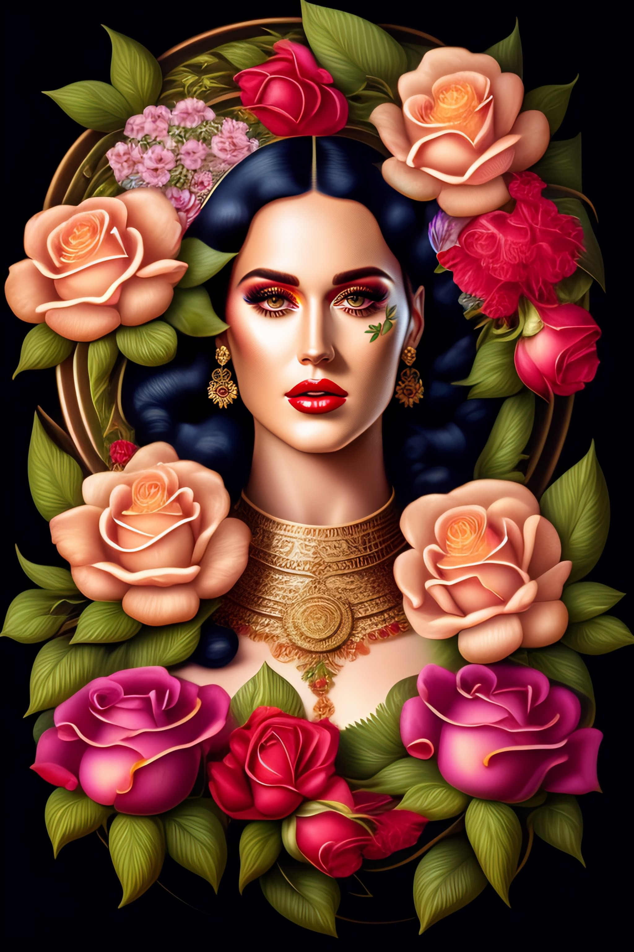 Lexica - KATY PERRY With classical floral elements emanating from ...
