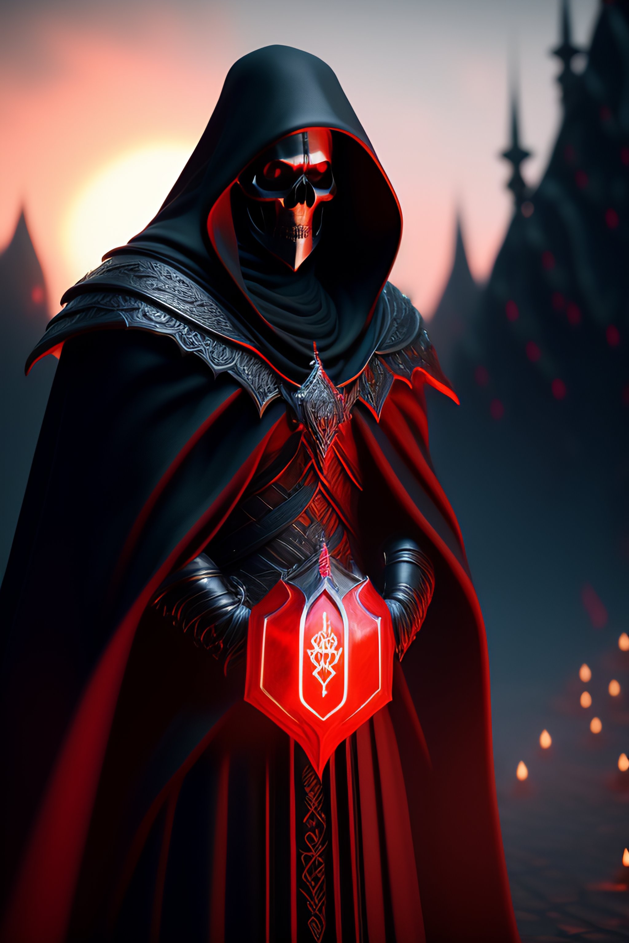 Lexica - Grim reaper, wearing a black mask, ultra-detailed fantasy ...