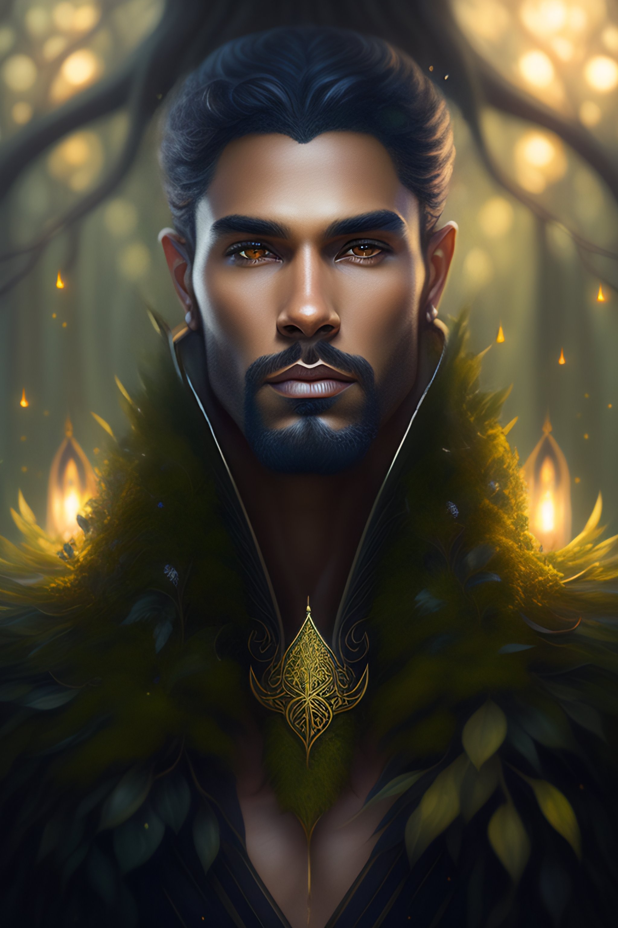 Lexica - Symmetry portrait of moss male king of ent of fangorn forest ...