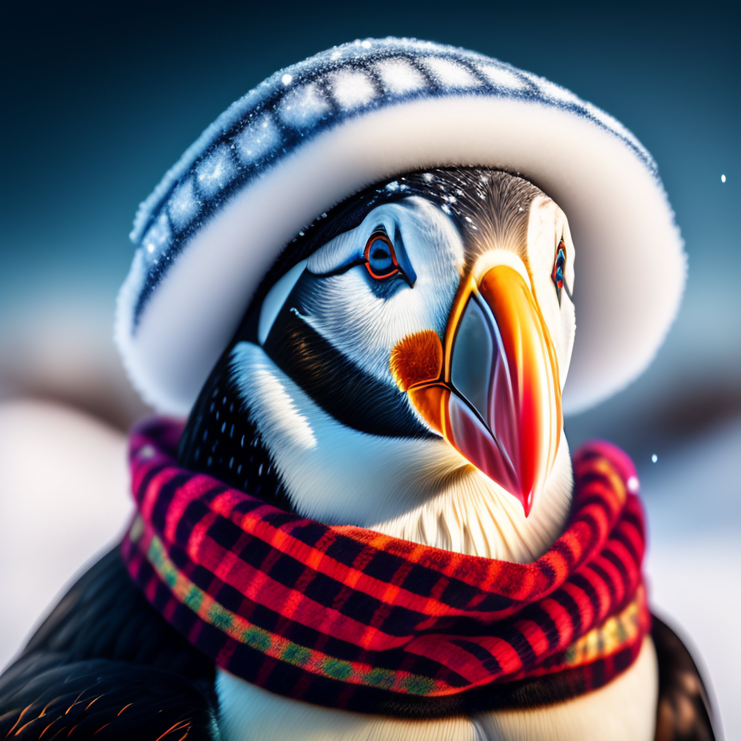Lexica - Beautiful and bright advertising, photography of a puffin in ...