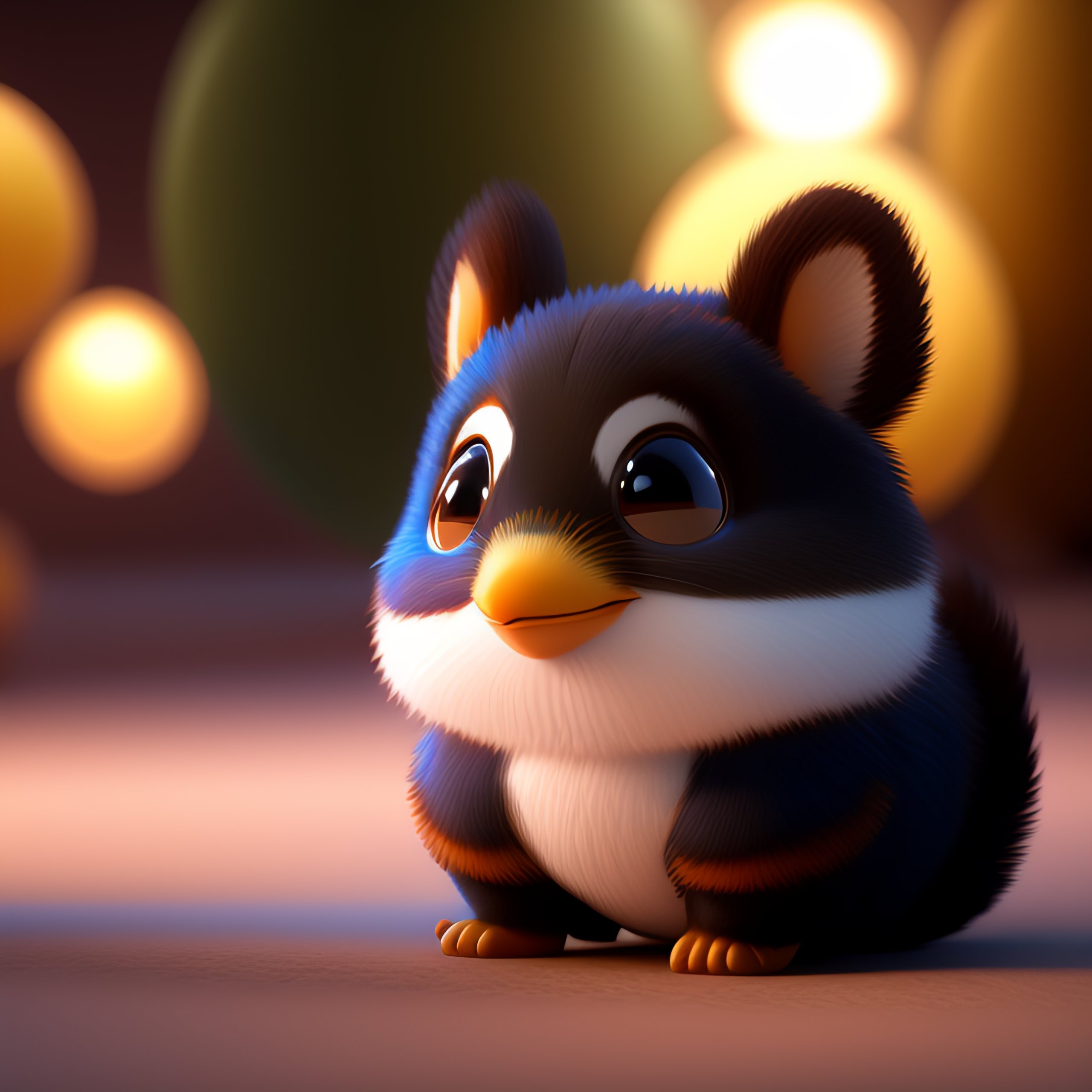 Lexica - Photoreal cute fluffy creature, cinematic lighting, depth of ...