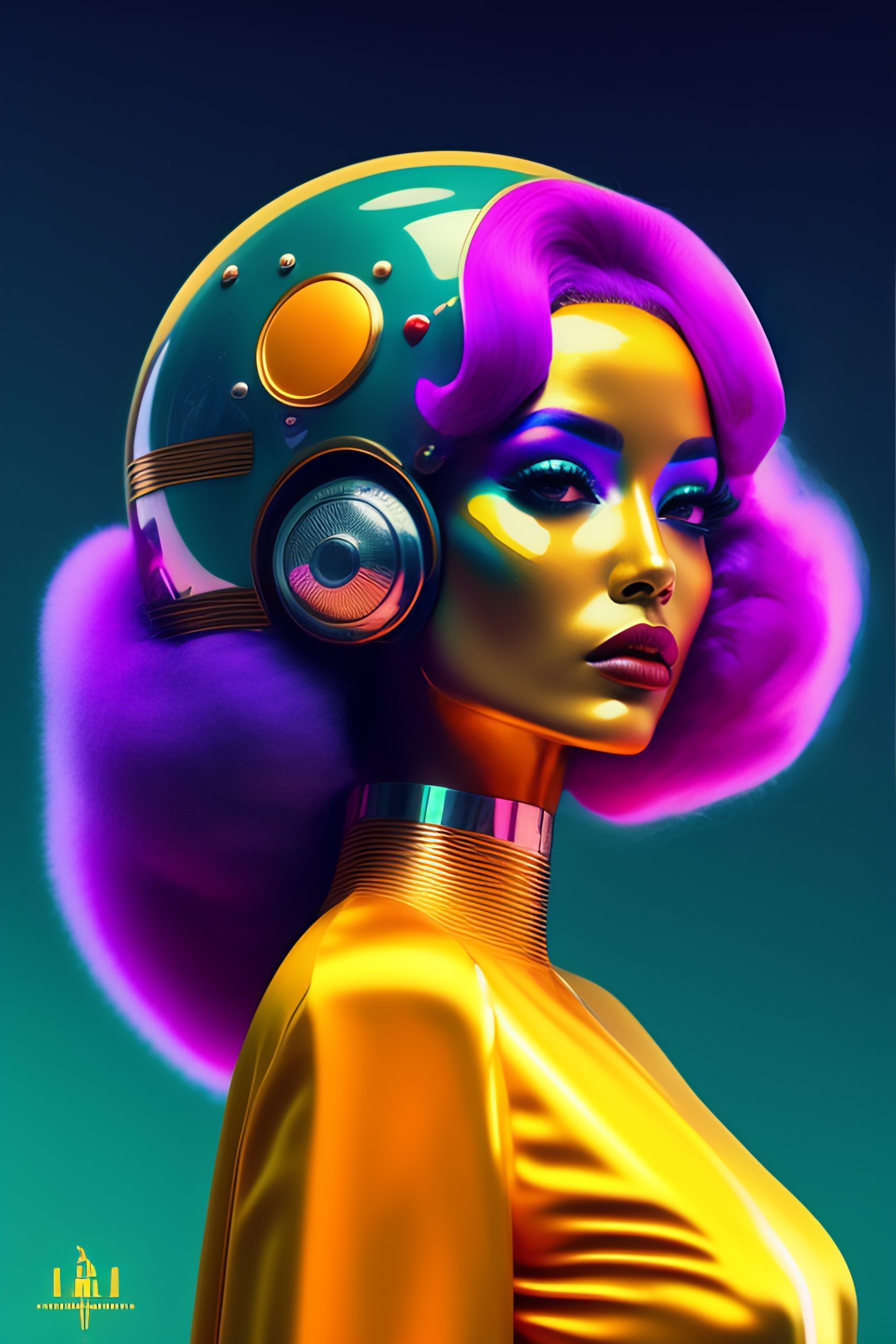 Lexica - 1960s inspired alien in wes andersson style, retro future ...