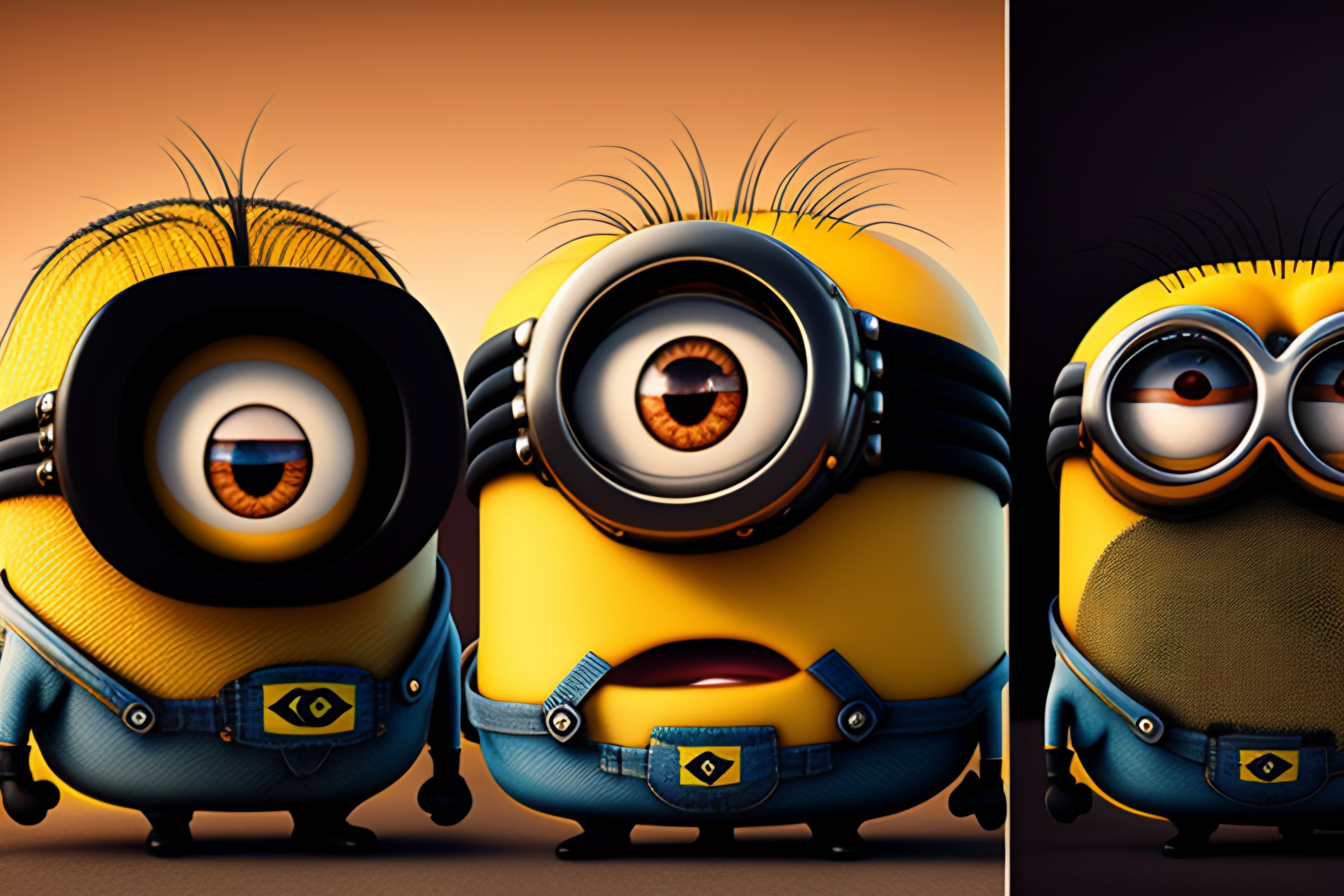 Lexica - Minion, stereogram, stereo, 3d, side by side, ((autostereogram))