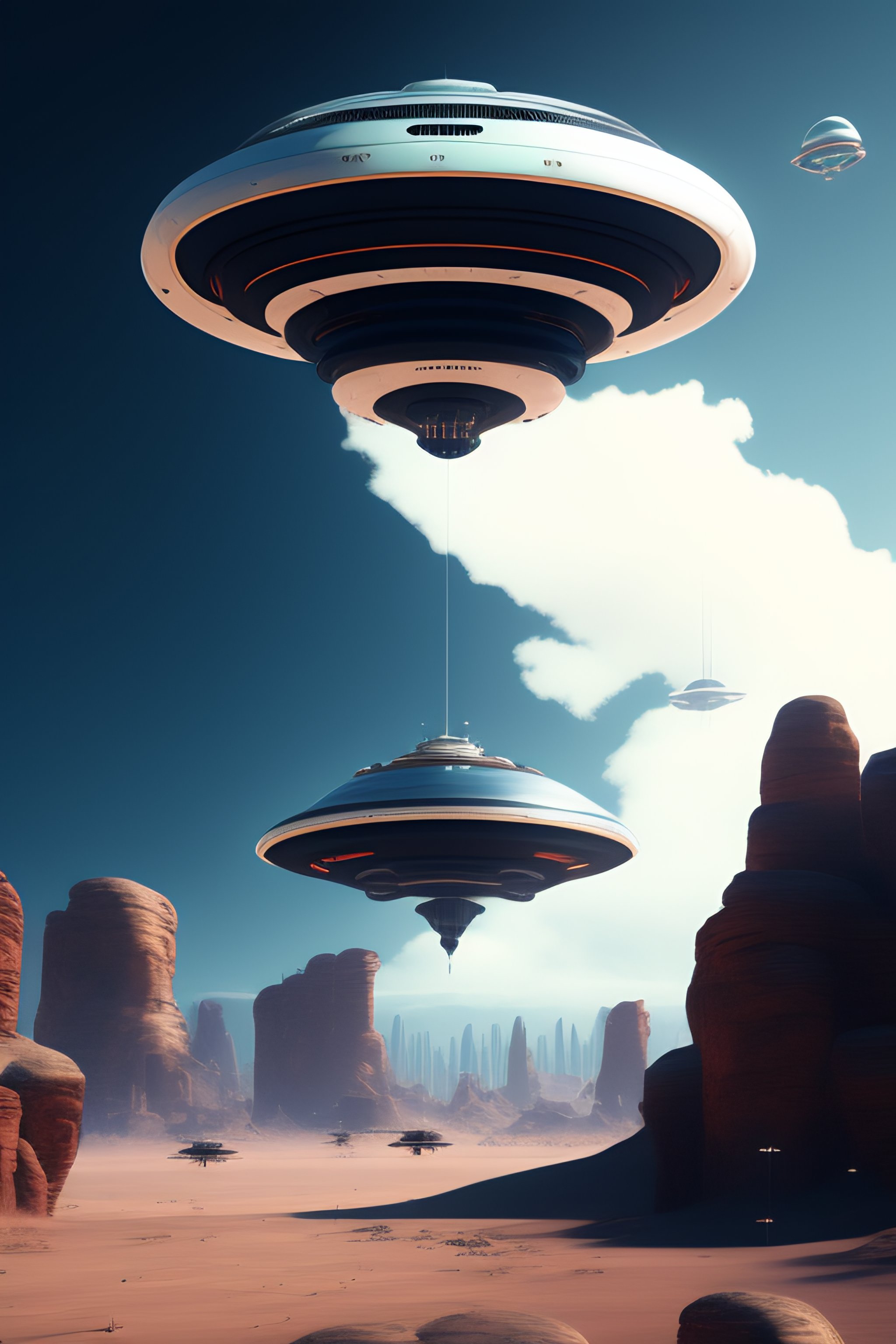 Lexica - A UFO in other planet, renderwidth : 8 3 2 height : 1 0 8 8 ...