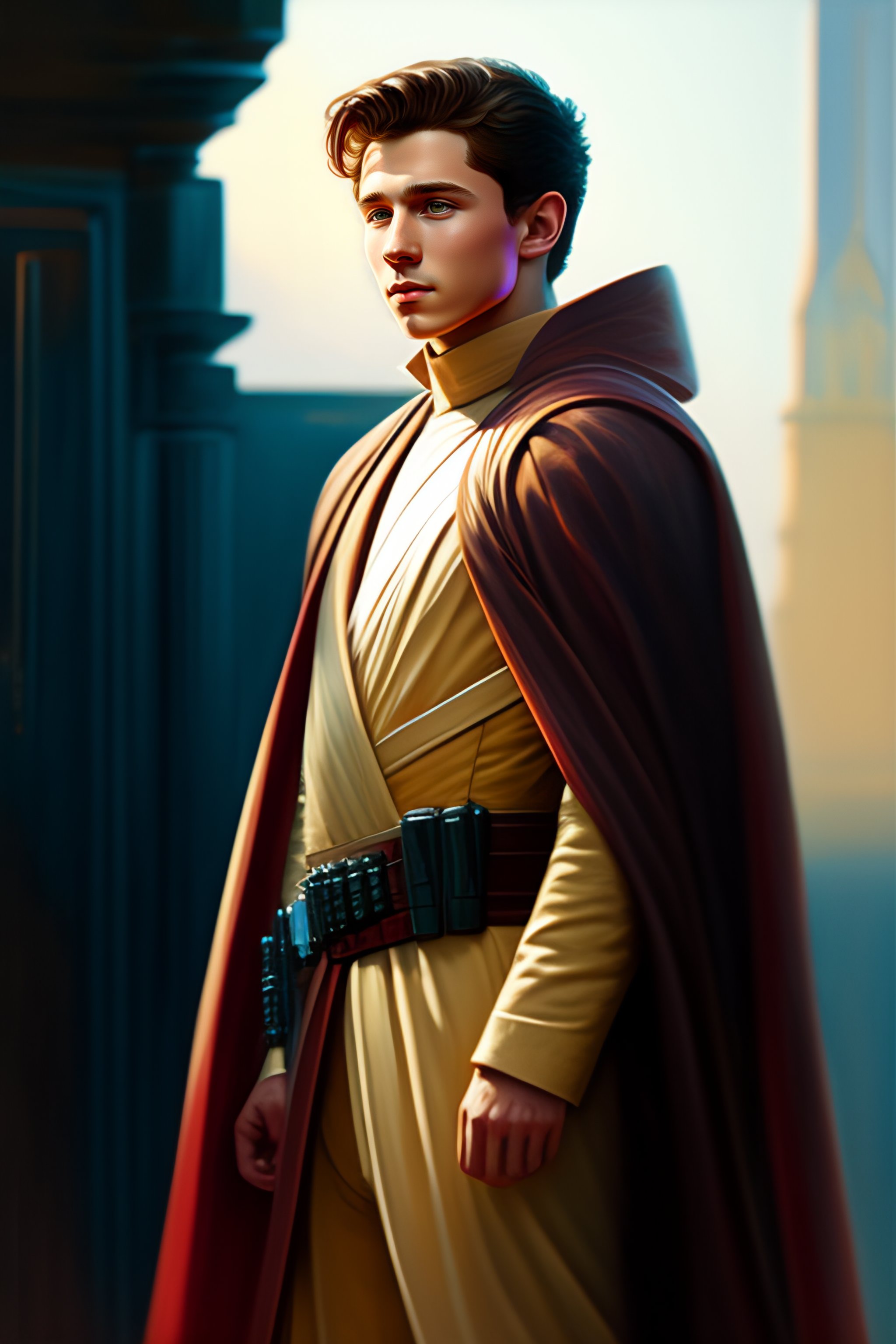 Lexica - Full shot body photo of tom holland as cal kestis, jedi ...