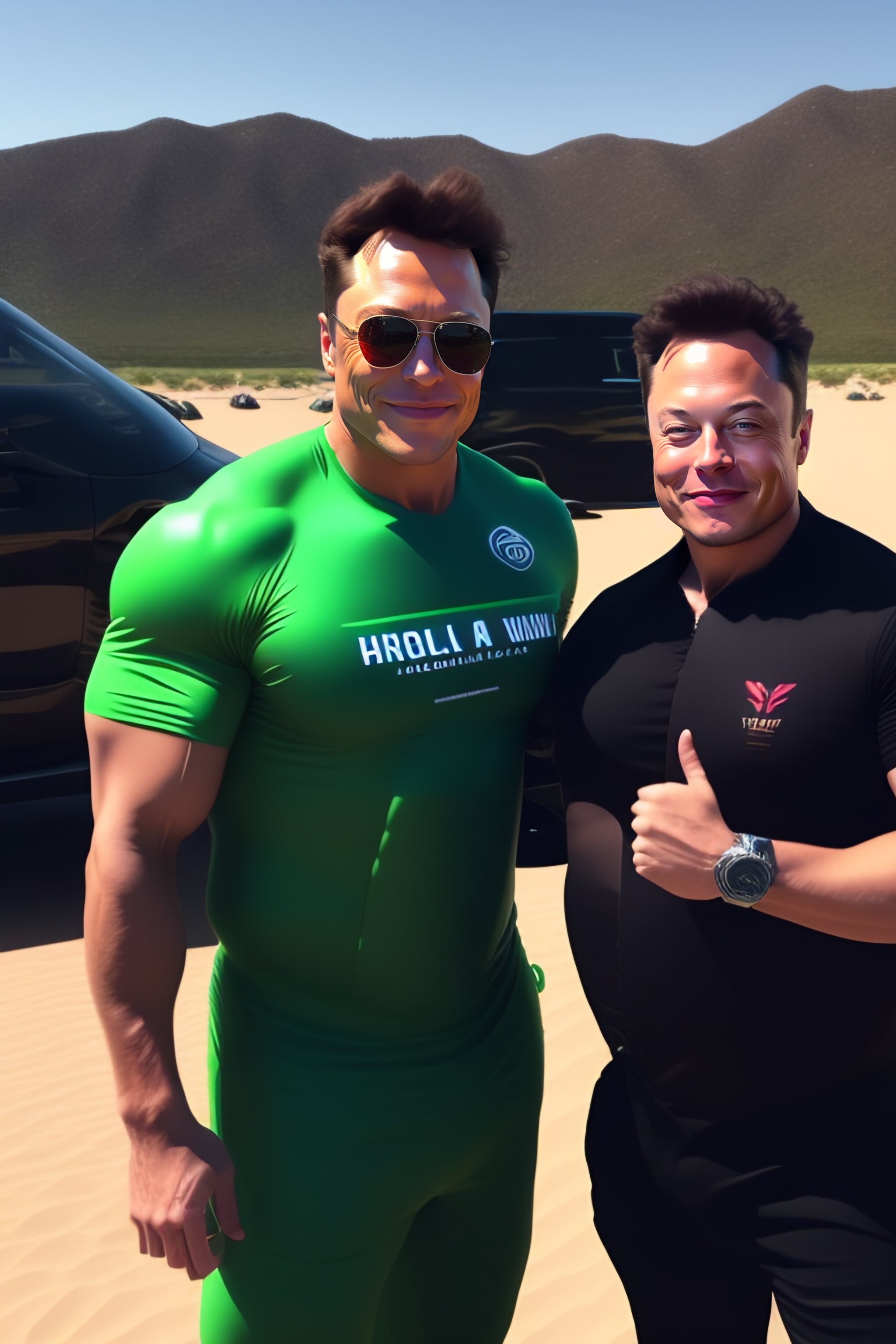 Lexica - Elon musk with hulk