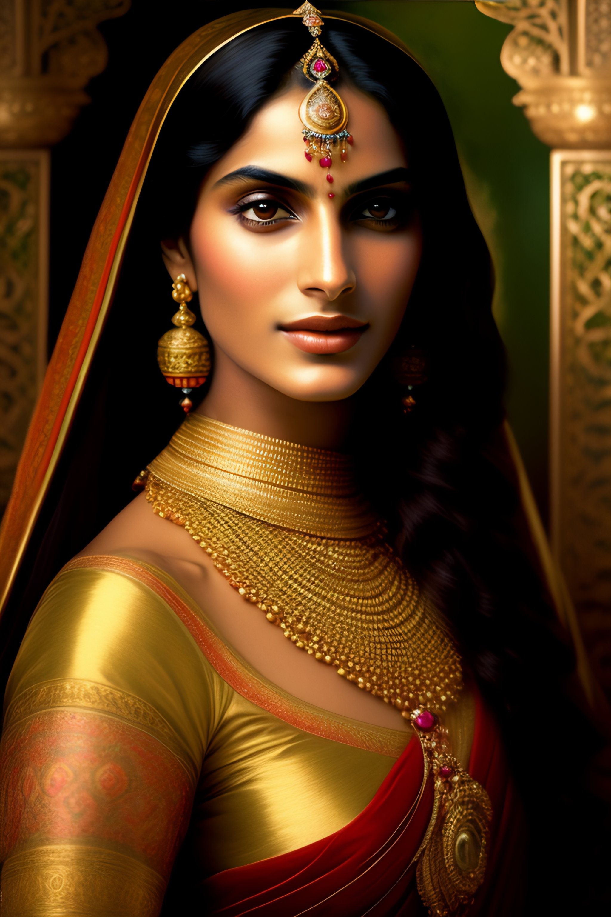 Lexica - Beautiful portrait of an attractive inidan Princess, priyank ...