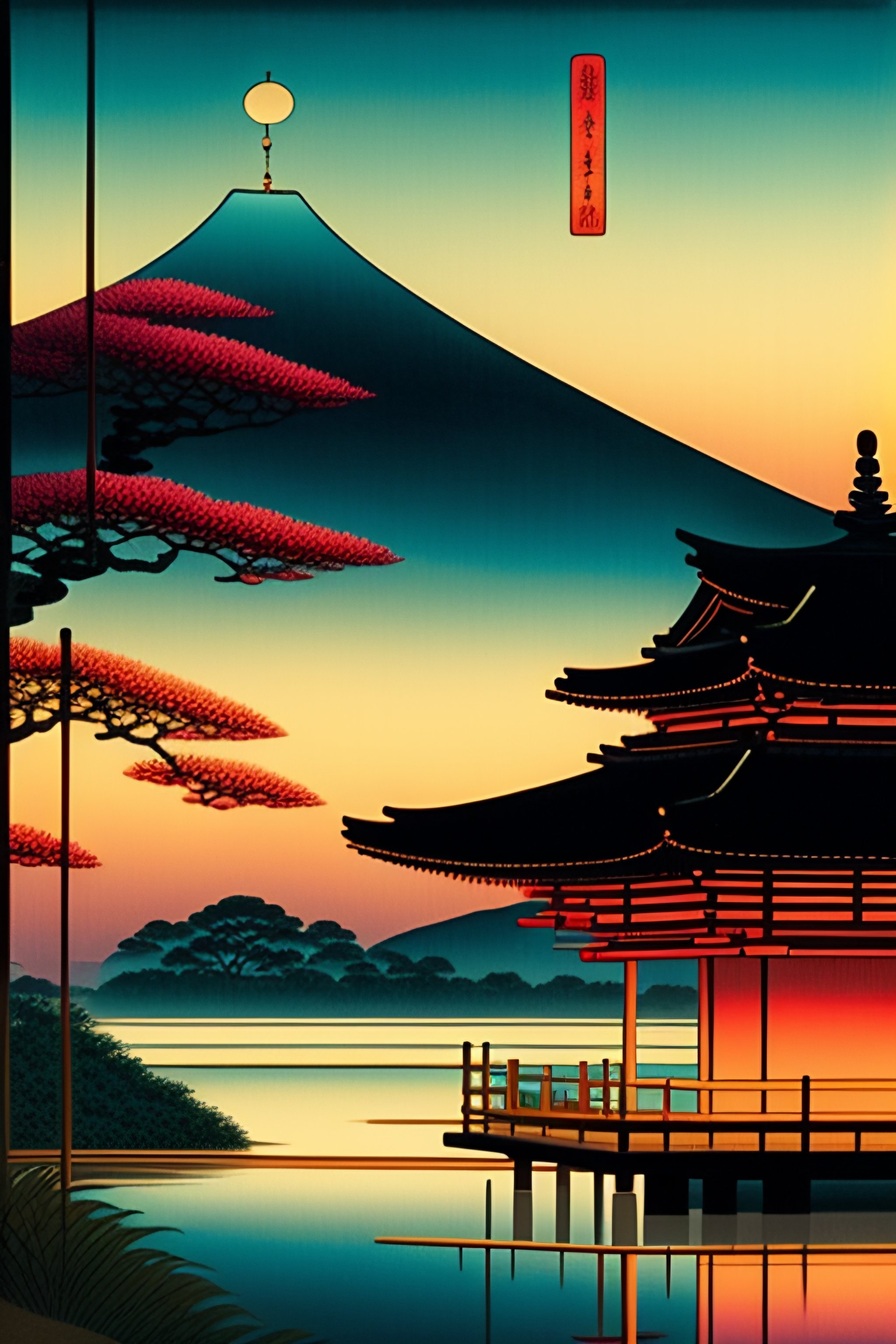 Lexica - Art image of amazing lighting surreal Dusk with small japanese ...