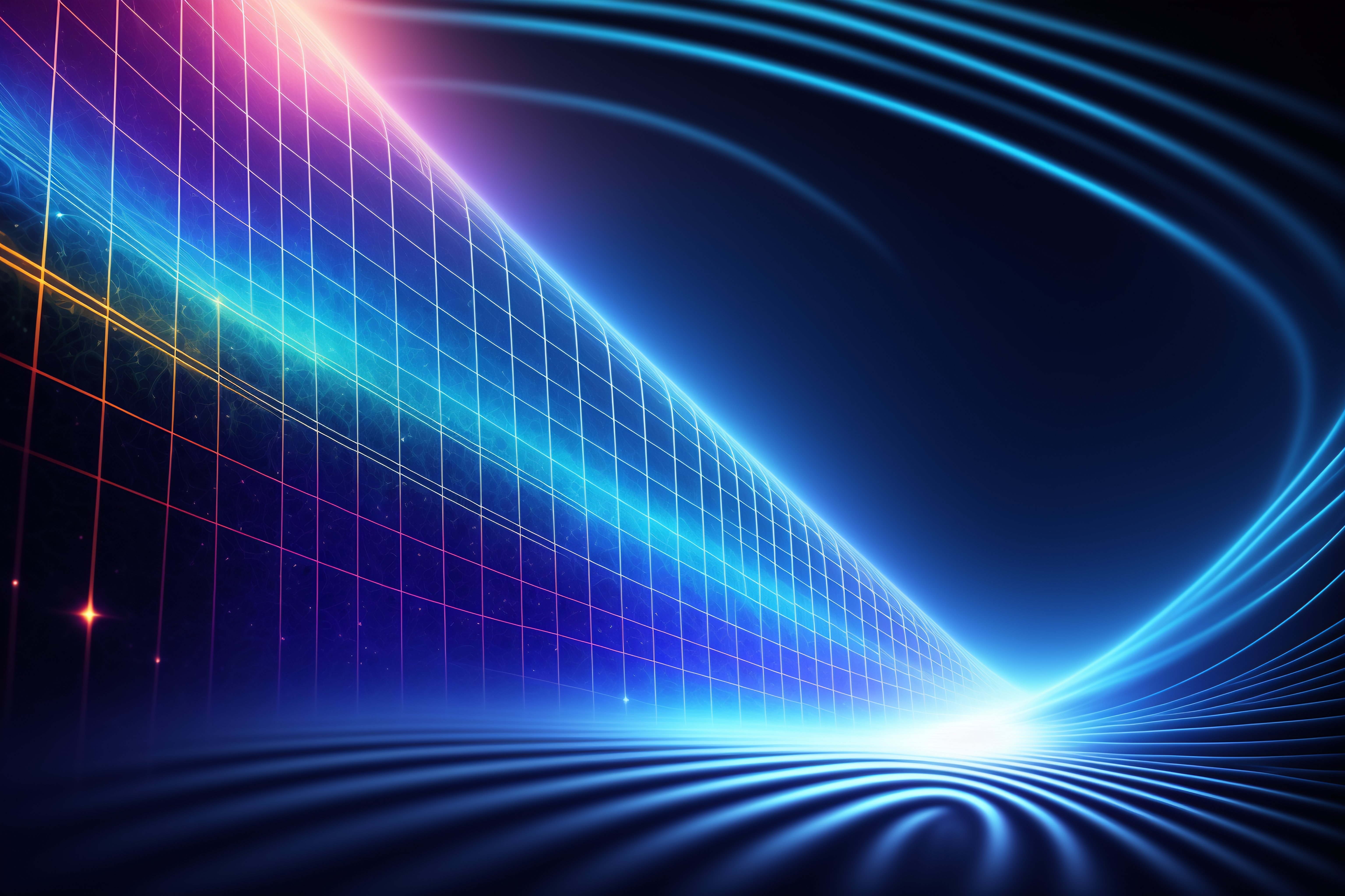 Lexica - Quantum background network ,abstract on dark blue, straigt ...