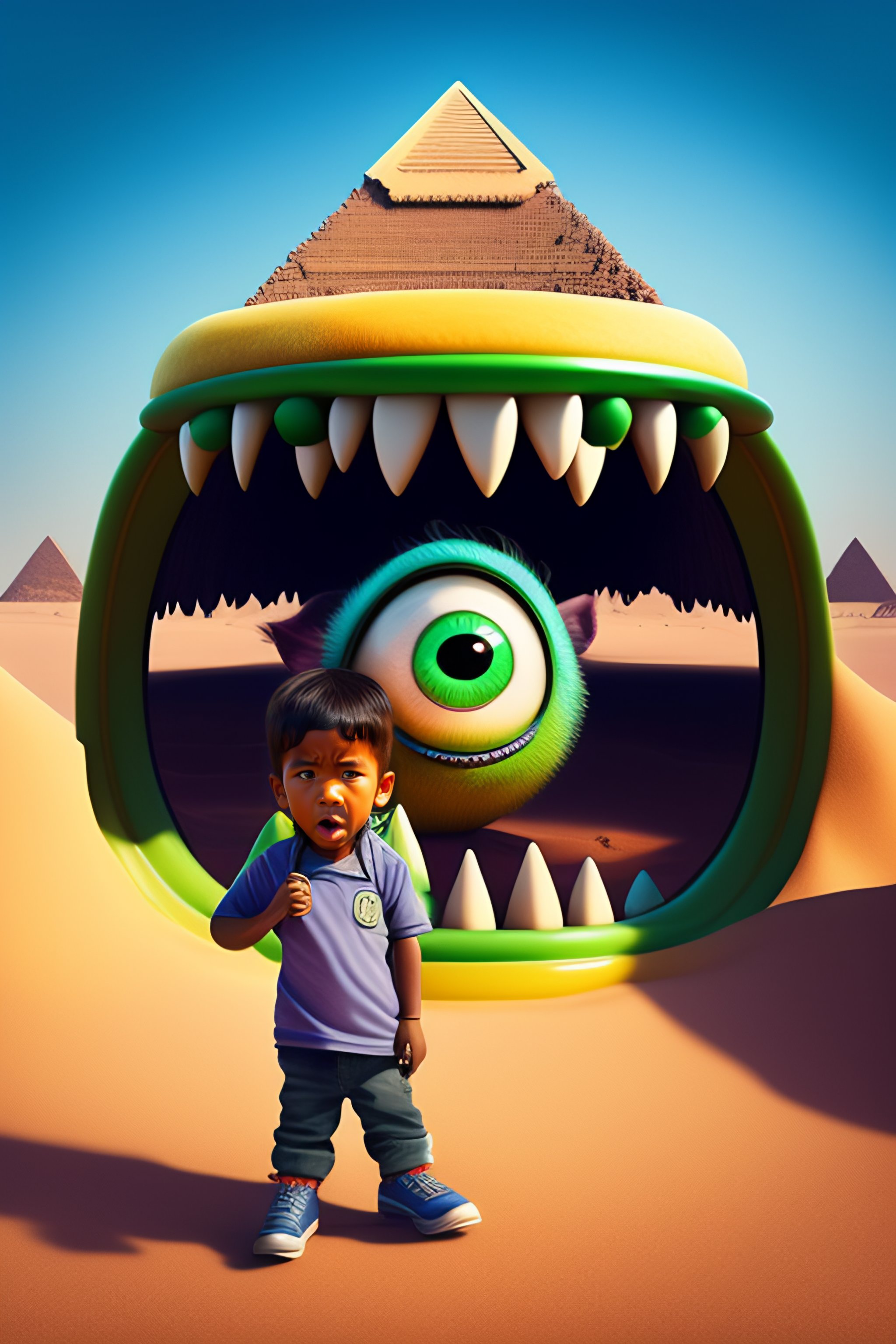 Lexica - Create a scene featuring mike wazowski from monsters. inc ...