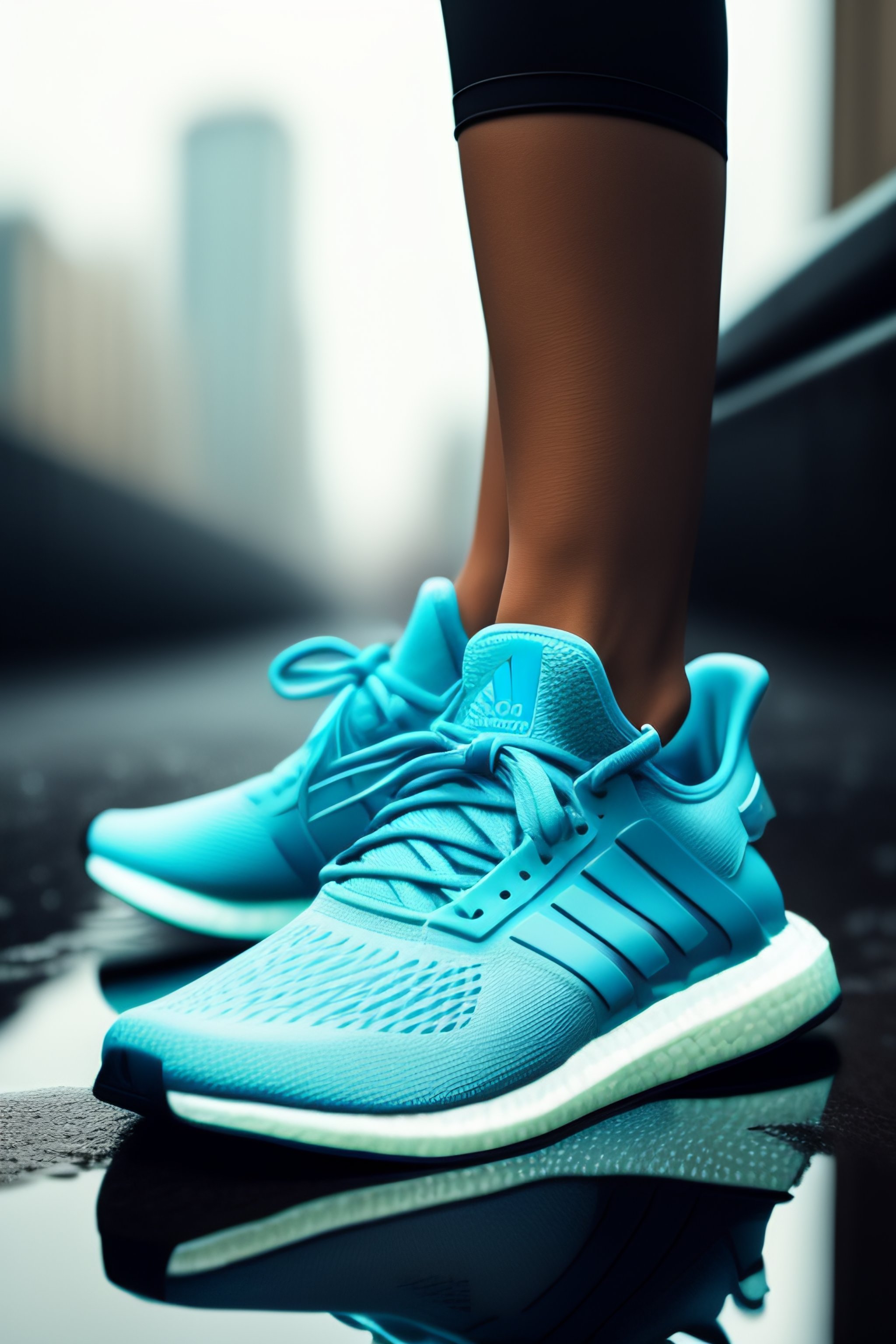 Lexica - Light blue adidas shoes for running in the rain