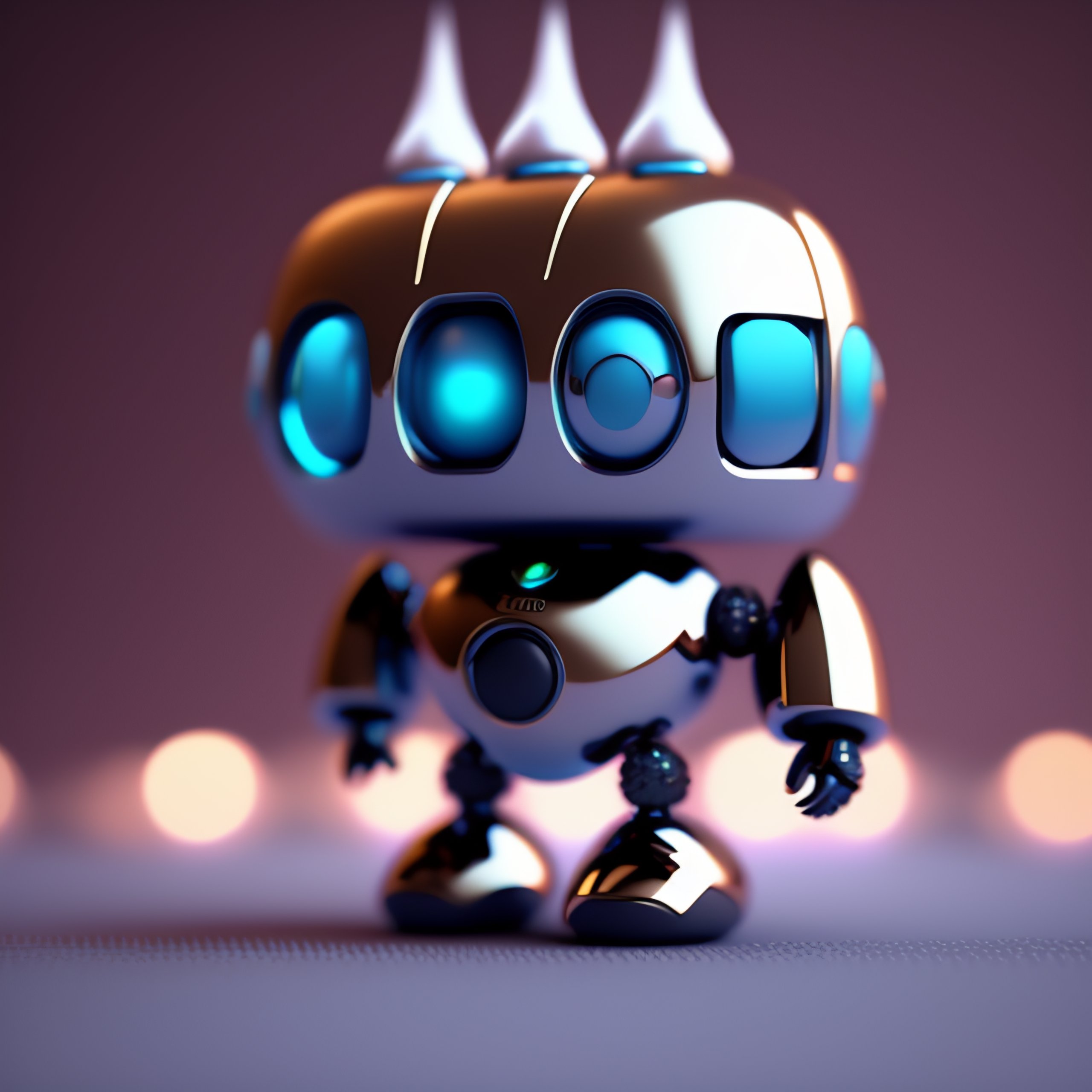 Lexica - Mini frozen robot that help sending data, no background ...