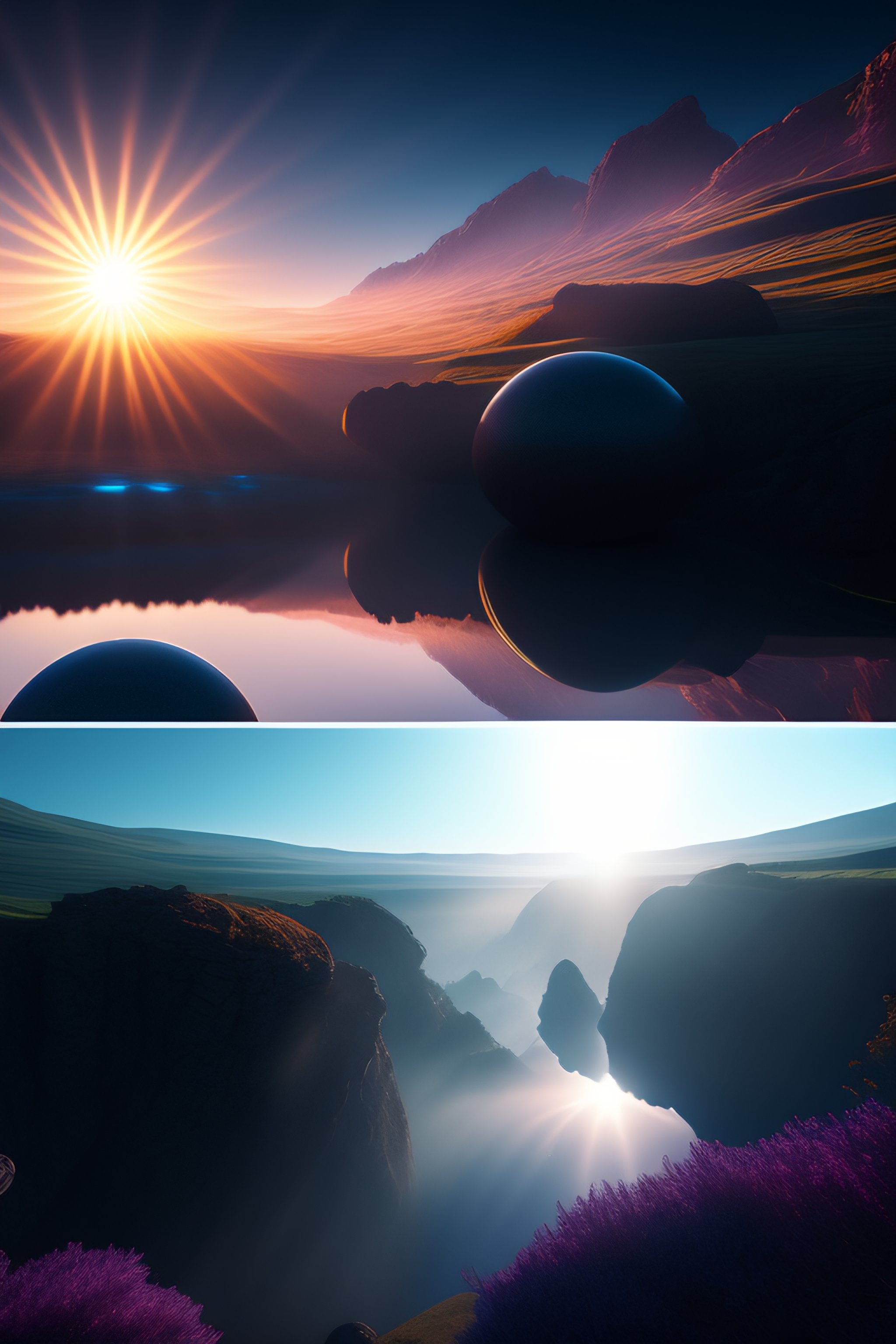 Lexica - Experience the awe-inspiring sight of an enormous sun ...